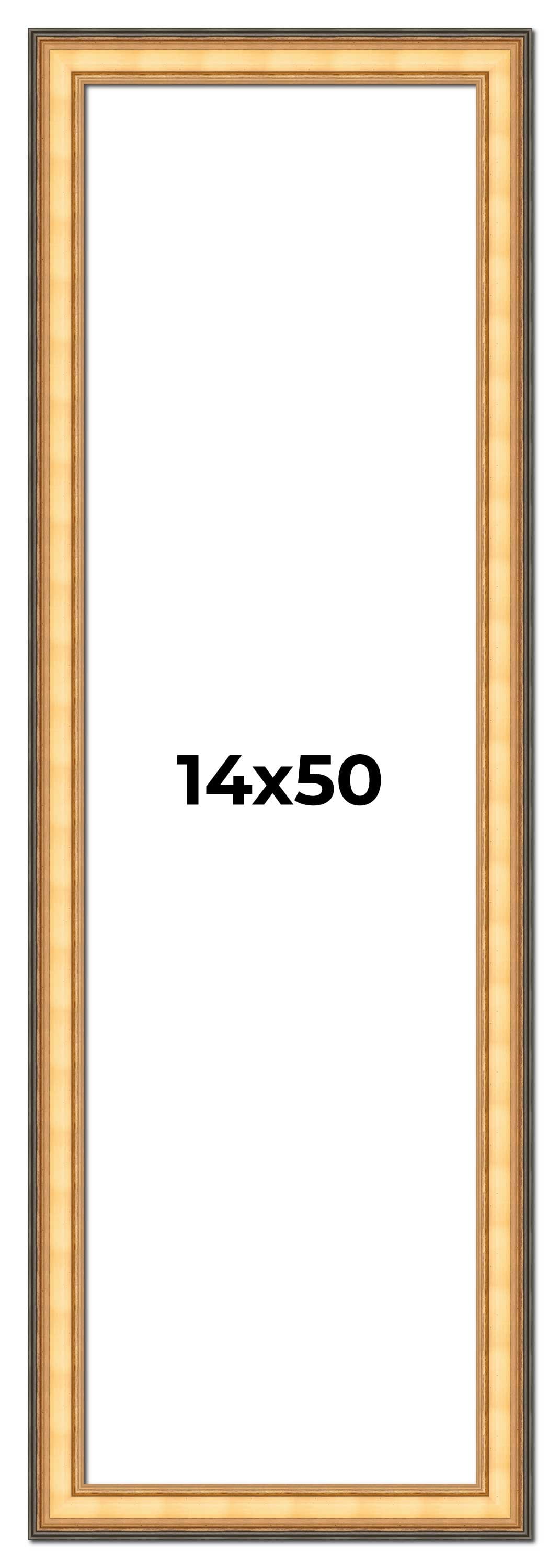 14x50 Frame Gold Plein Aire Solid Wood Picture Frame Width 2 Inches ...