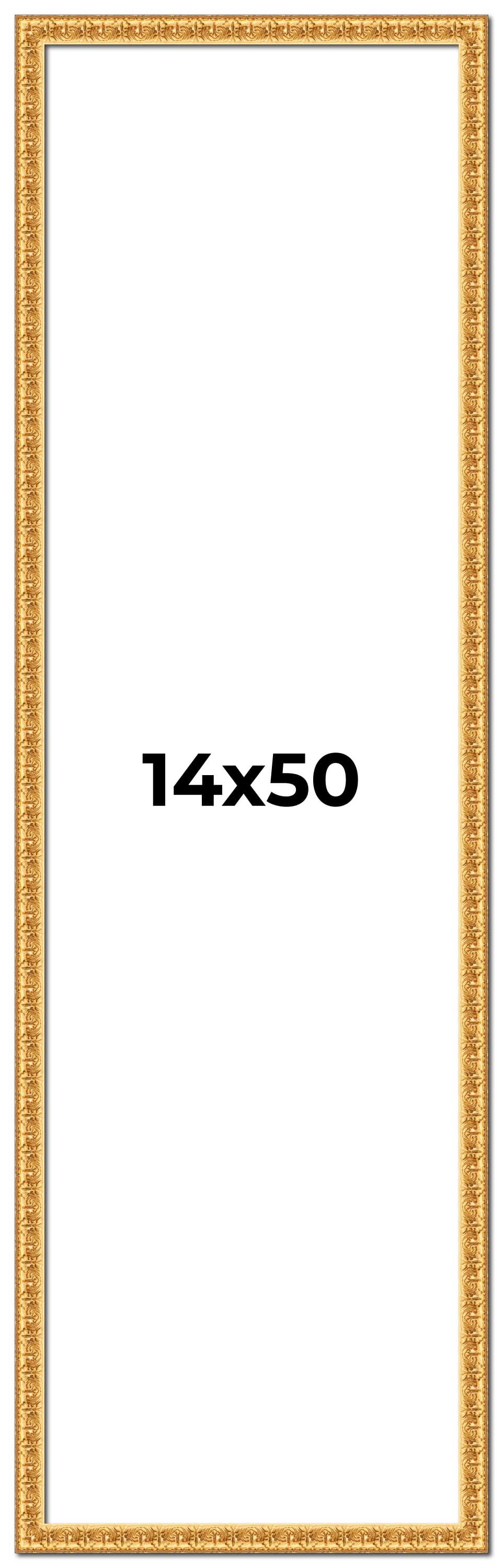 14x50 Frame Gold Real Wood Picture Frame Width 1 inches | Interior ...