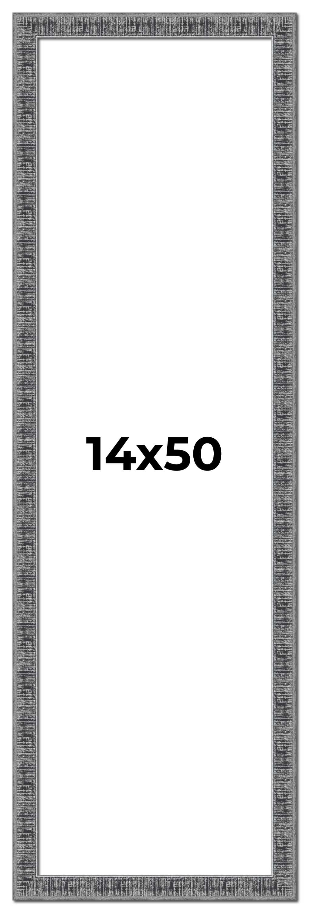 14x50 Frame Silver Black Rustic Sonoma Solid Wood Picture Frame | 1.5 ...