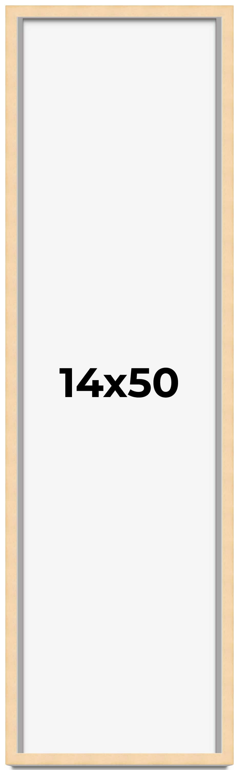14x50 Shadow Box Frame Brown | 0.875 Inches Deep Real Wood Contemporary ...