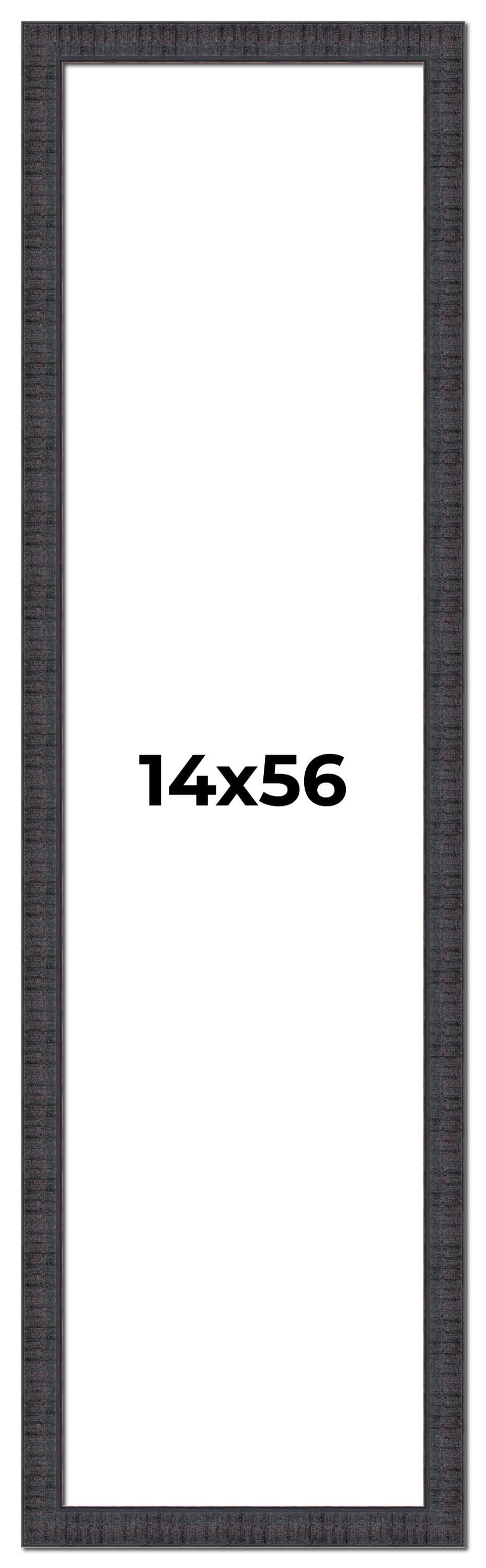 14x56 Frame Brown Rustic Solid Wood Picture Frame 1.5 Inches Wide ...