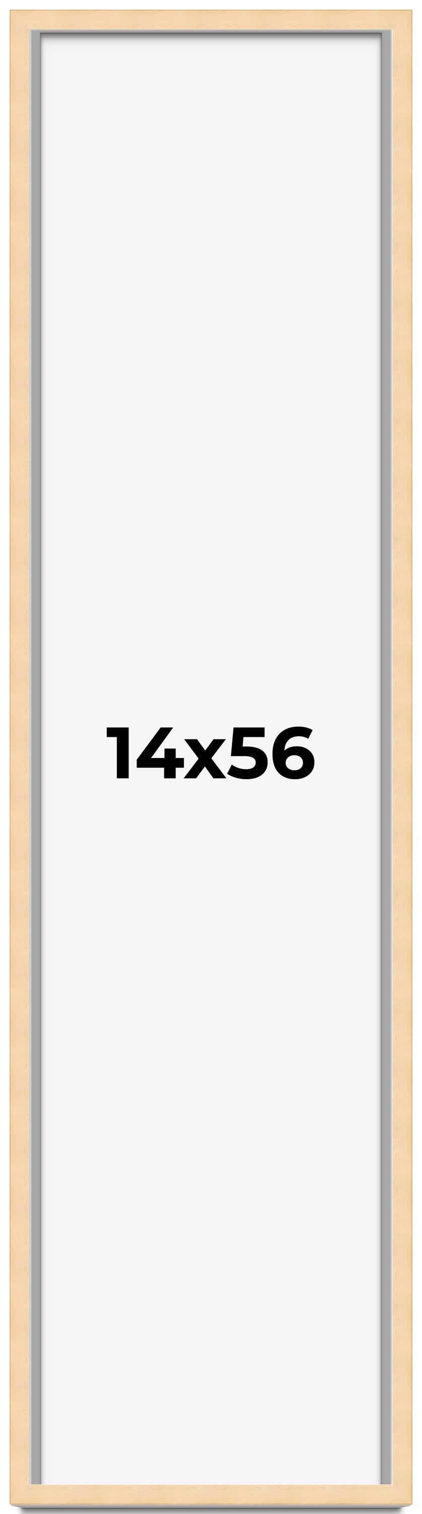 14x56 Shadow Box Frame Brown | 0.875 Inches Deep Real Wood Contemporary ...