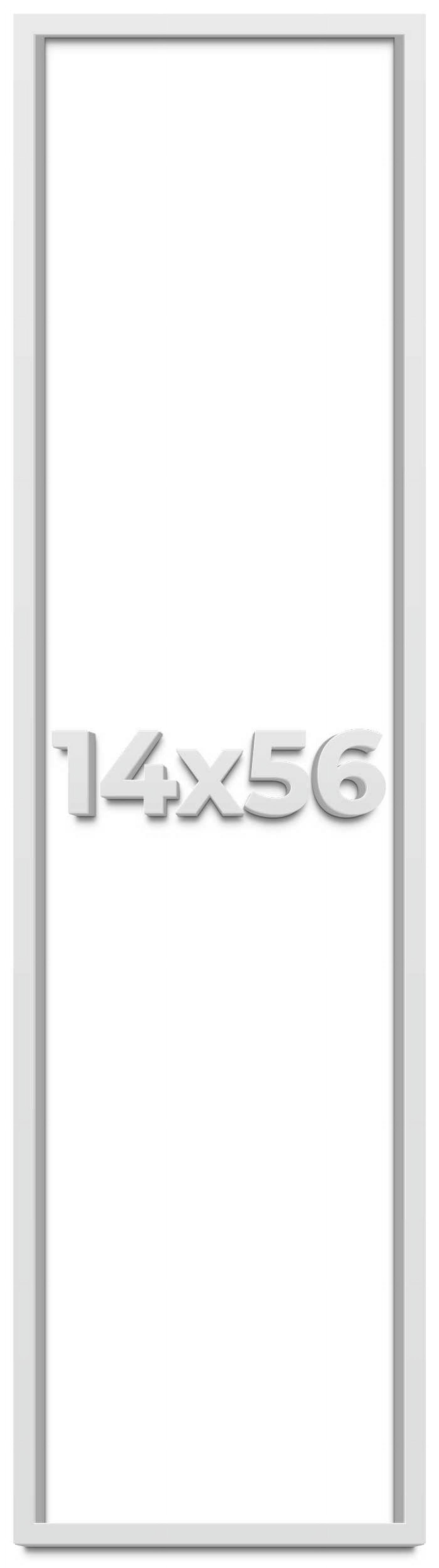 14x56 Shadow Box Frame White | 1 Inches Deep Real Wood Contemporary ...