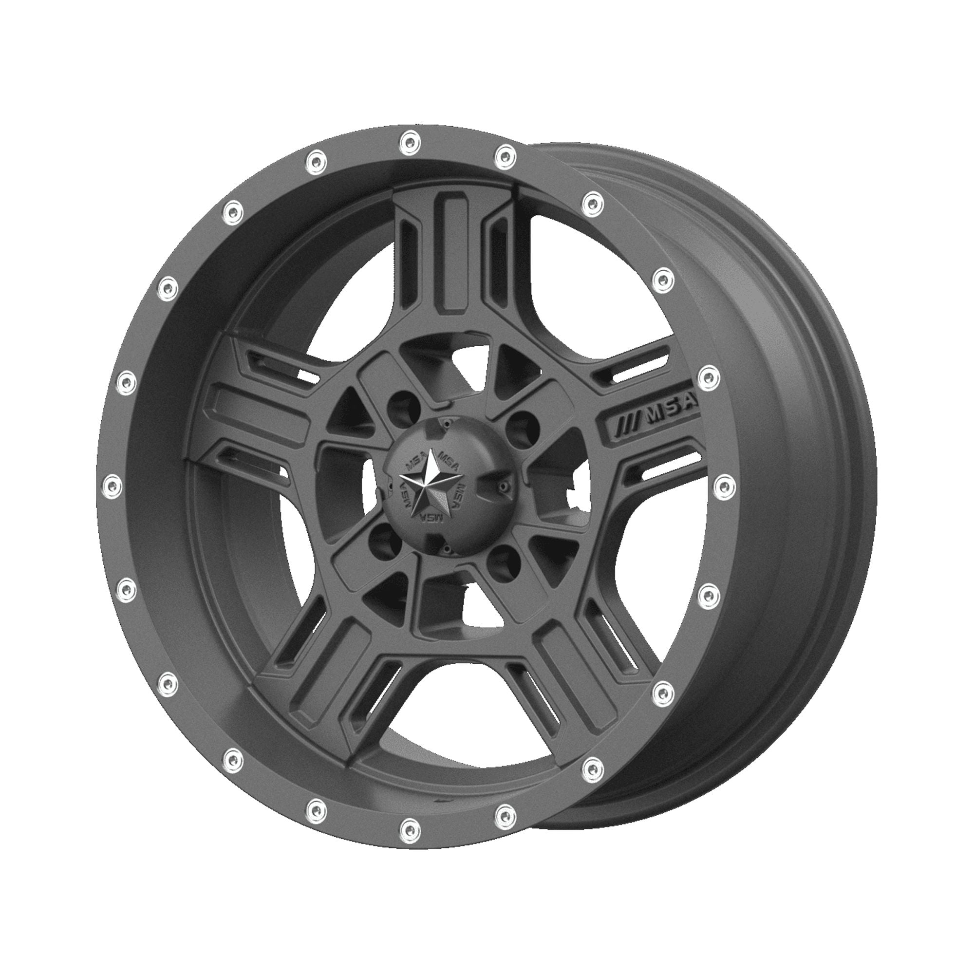14x7 MSA Offroad M32 Axe UTV Matte Gray Wheel 4x110 (0mm) - Walmart.com