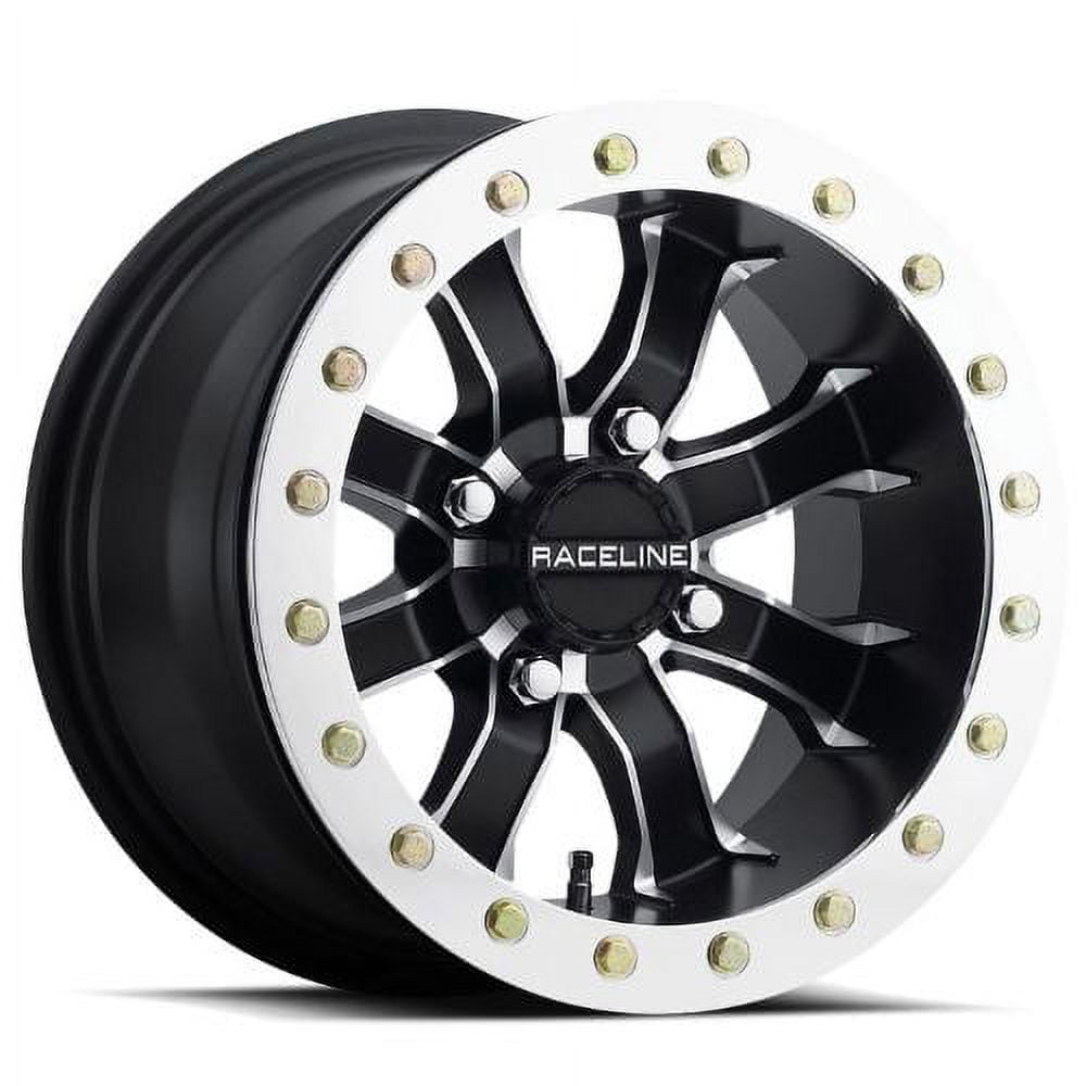 14x7 Raceline A71 Mamba UTV Beadlock Satin Black W/ Mach Face Wheel ...