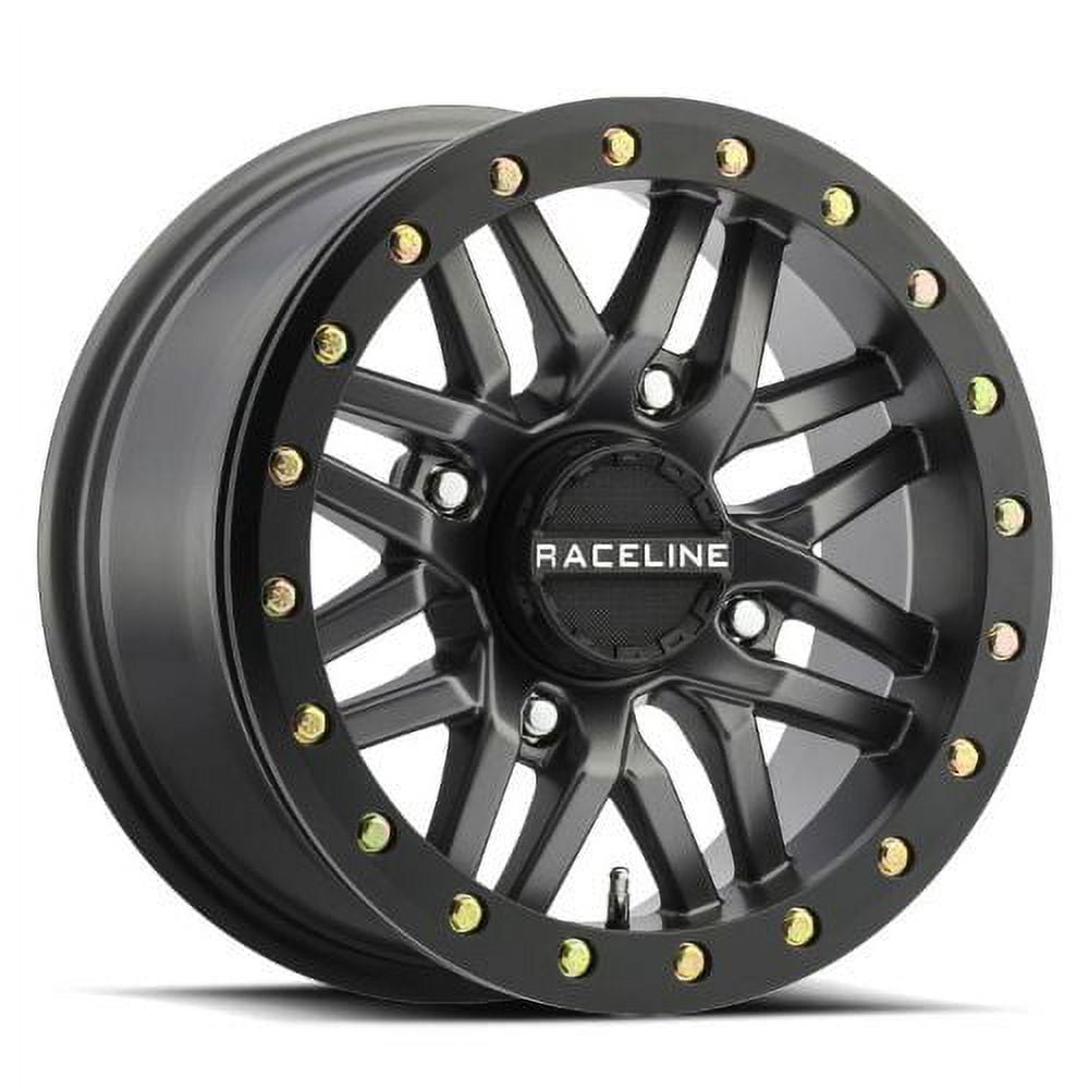 14x7 Raceline A91G Ryno UTV Beadlock Gunmetal with Black Ring Wheel ...