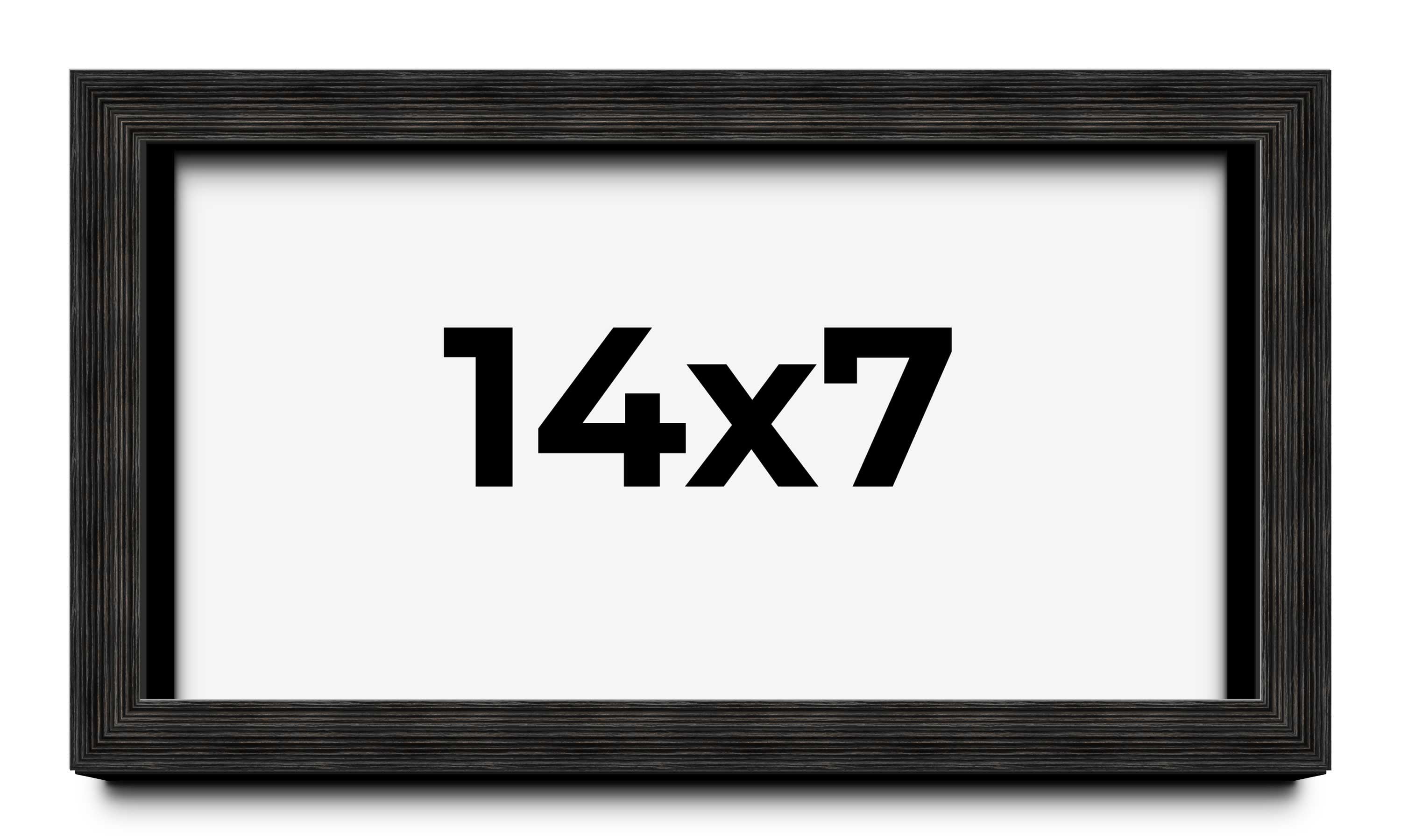 14x7 Shadow Box Black Rustic Barnwood Display Frame | 1.125 Inch Deep ...