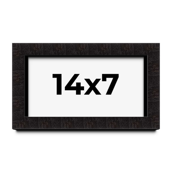 14x7 Shadow Box Black Solid Wood Display Picture Frame | 1 Inch Rabbet ...