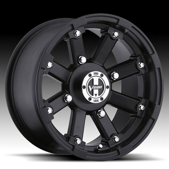 14x7 Vision 393 Lockout Matte Black UTV Wheel 4x137 (2.5mm) - Walmart.com