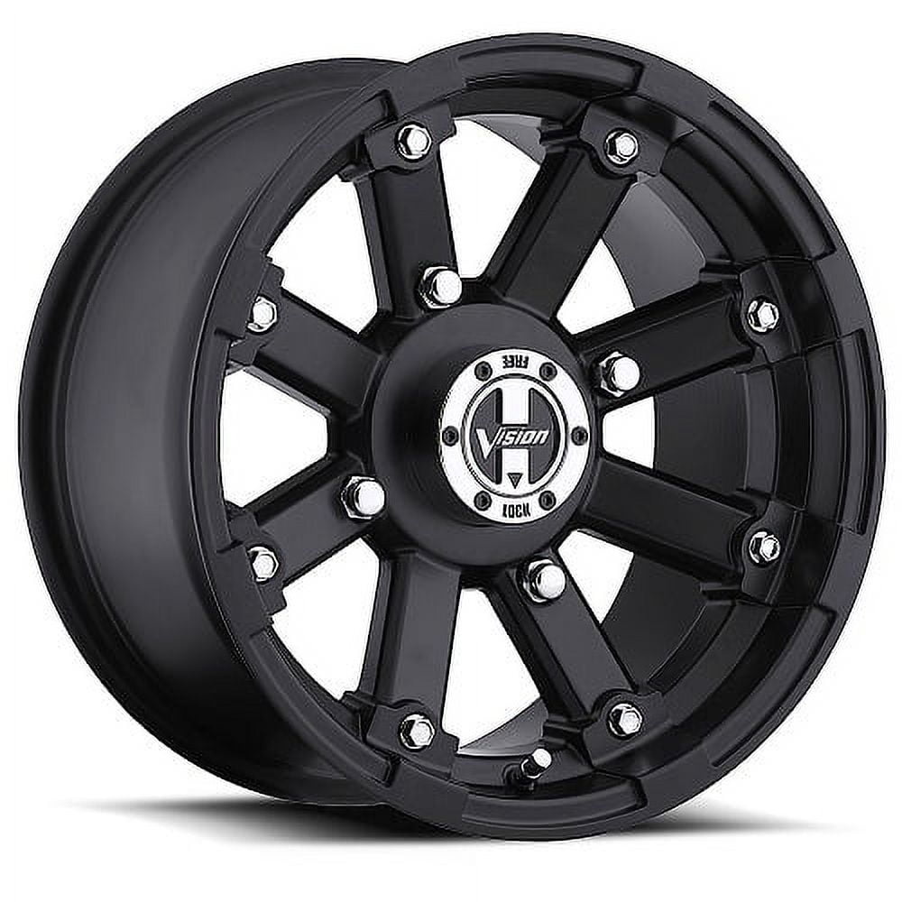 14x7 Vision 393 Lockout Matte Black UTV Wheel 4x137 (2.5mm) - Walmart.com