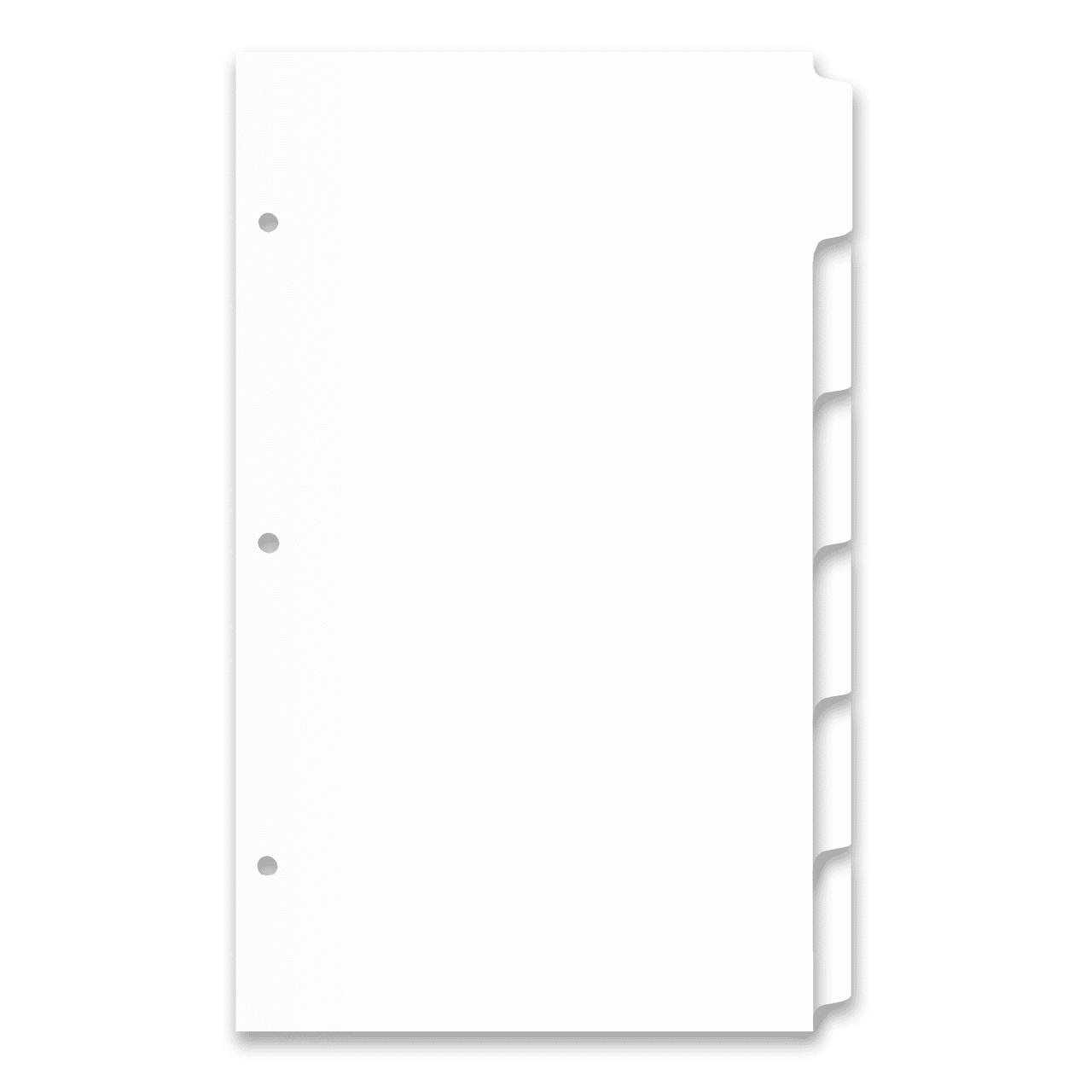 14x8.5 6 Tabbed White Dividers - Walmart.com