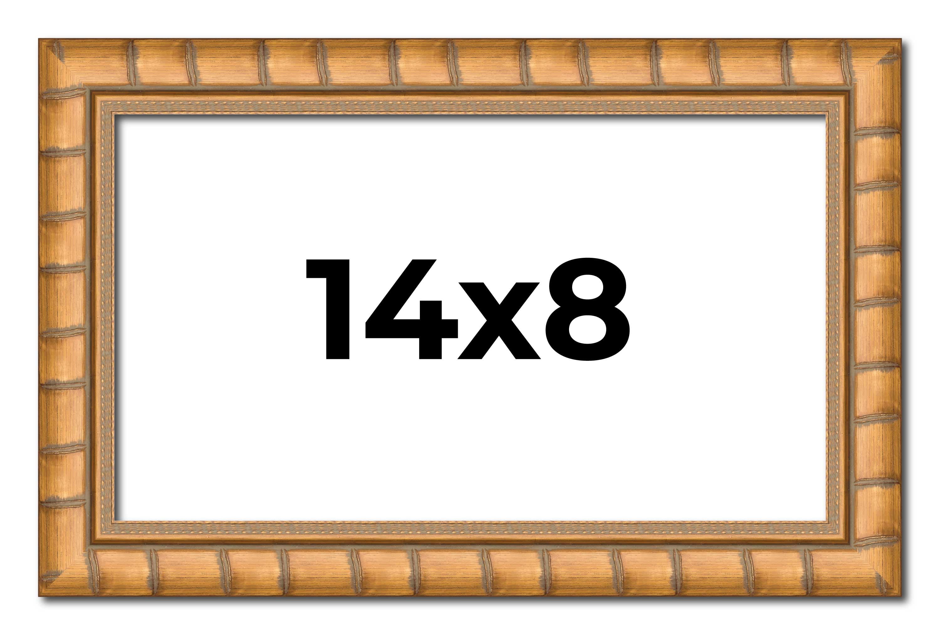 14x8 Frame Gold Real Wood Picture Frame Width 1.5 inches | Interior ...