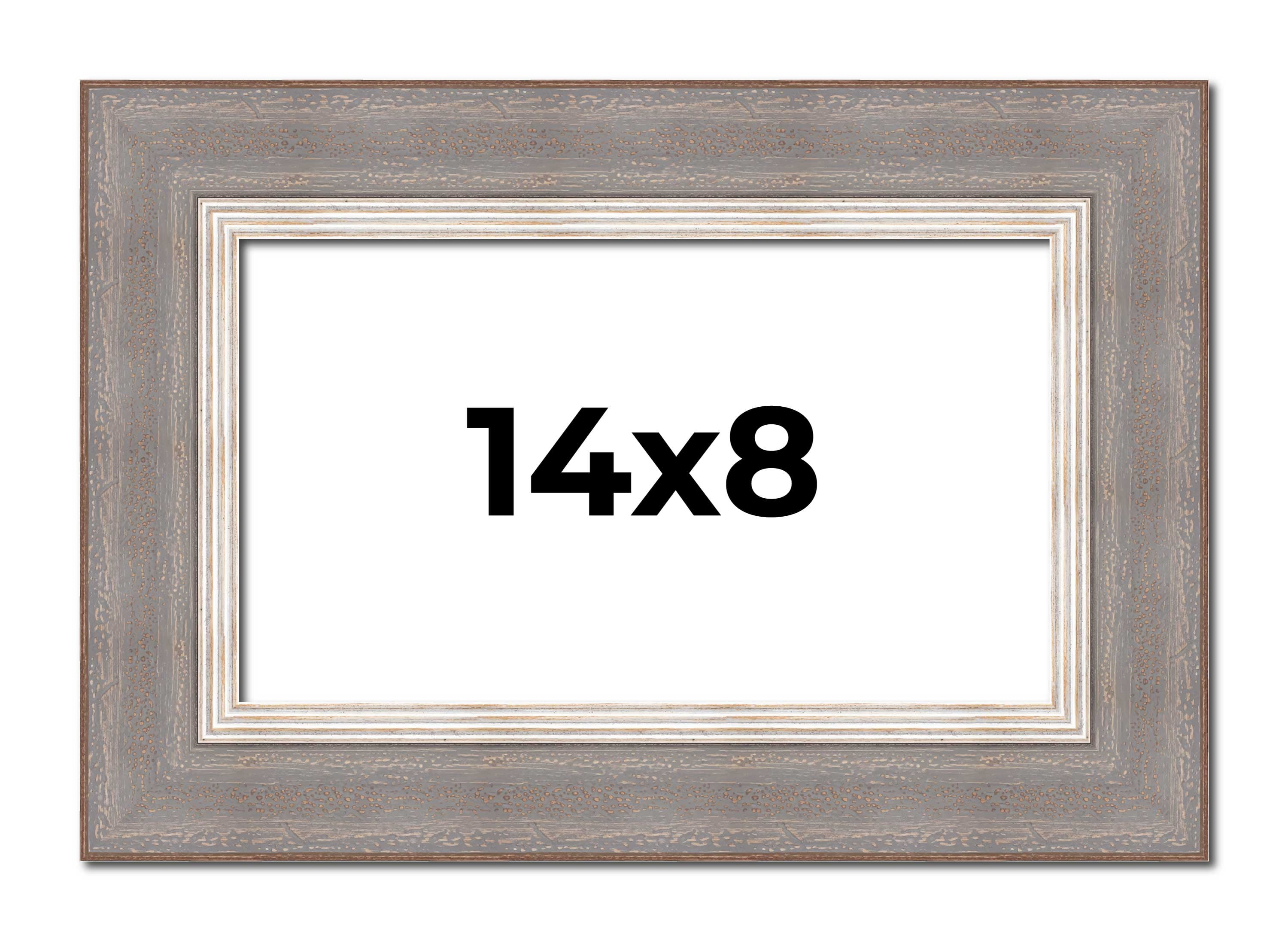 14x8 Frame Grey Real Wood Picture Frame Width 2.75 Inches | Interior ...