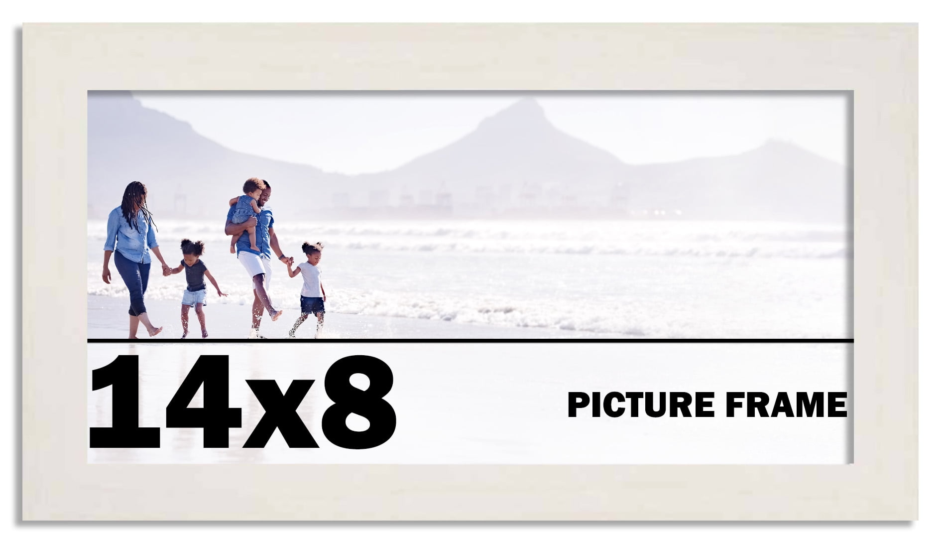 14x8 Frame White Wash Picture Frame - Complete Modern Photo Frame ...