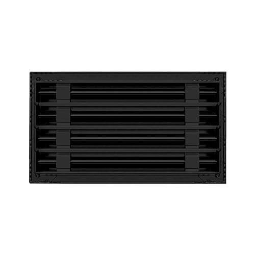 14x8 Modern AC Vent Cover - Decorative Black Aluminum Air Vent ...