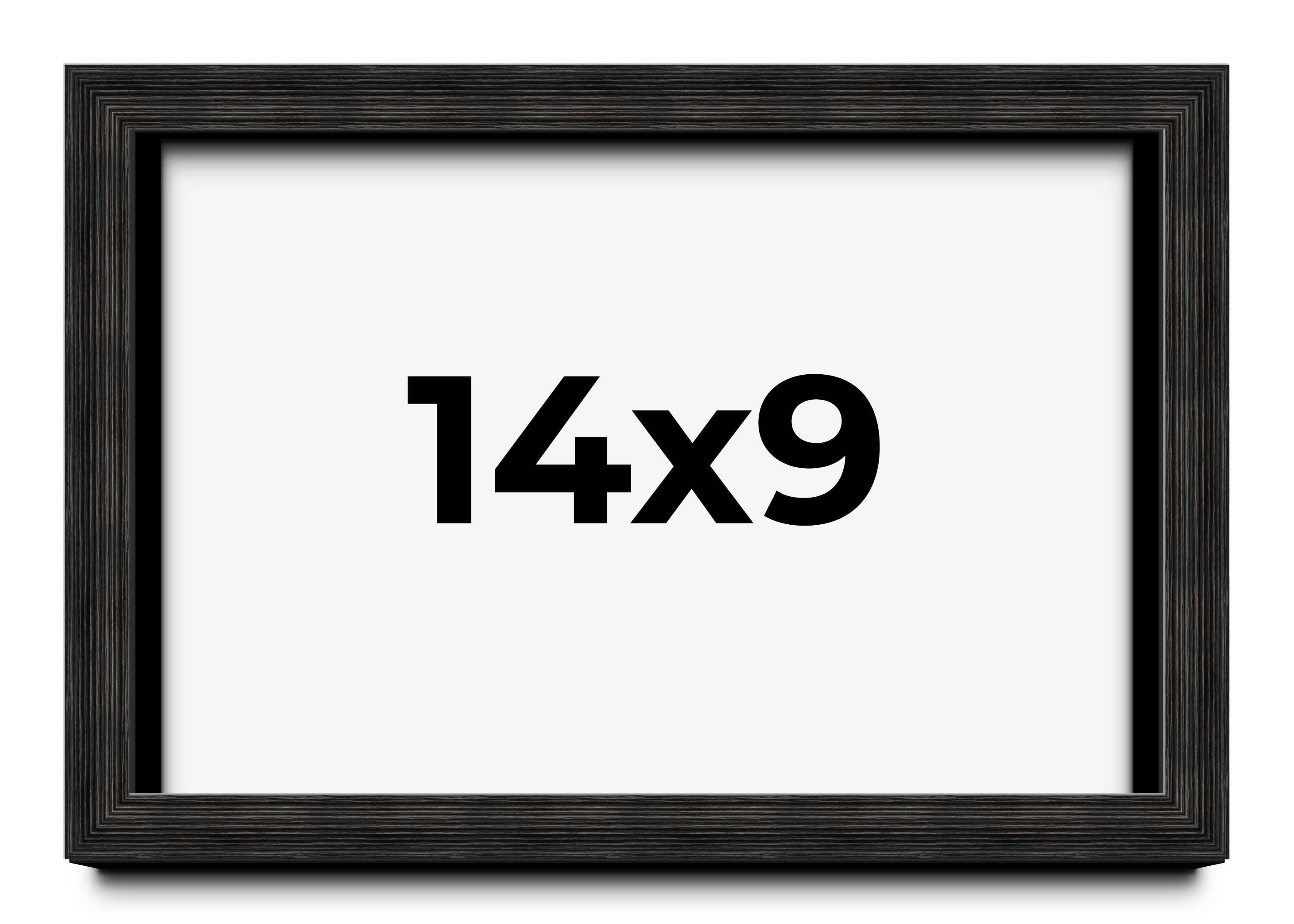 14x9 Shadow Box Black Rustic Barnwood Display Frame | 1.125 Inch Deep ...