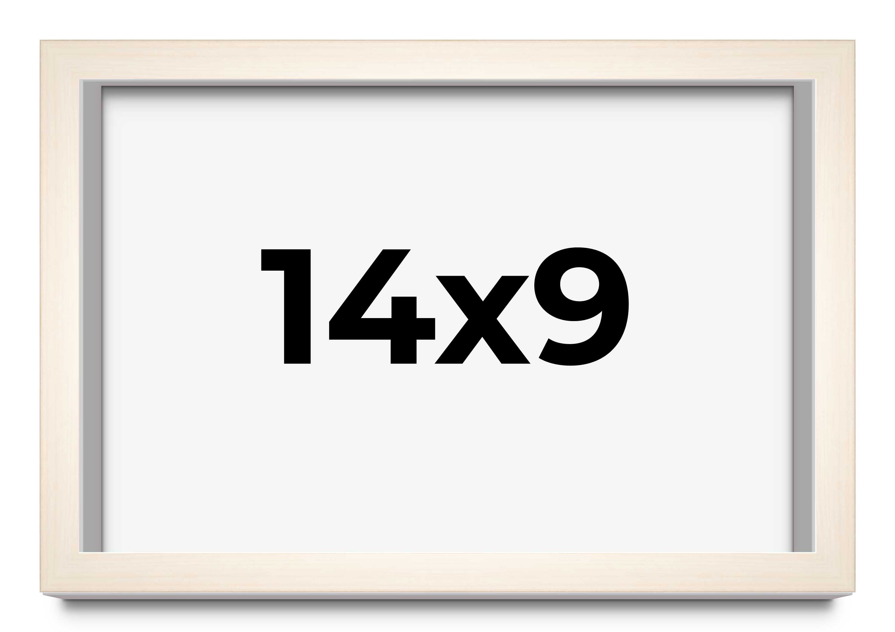 14x9 Shadow Box Cream of Wheat White Washed Display Frame | 0.875 ...