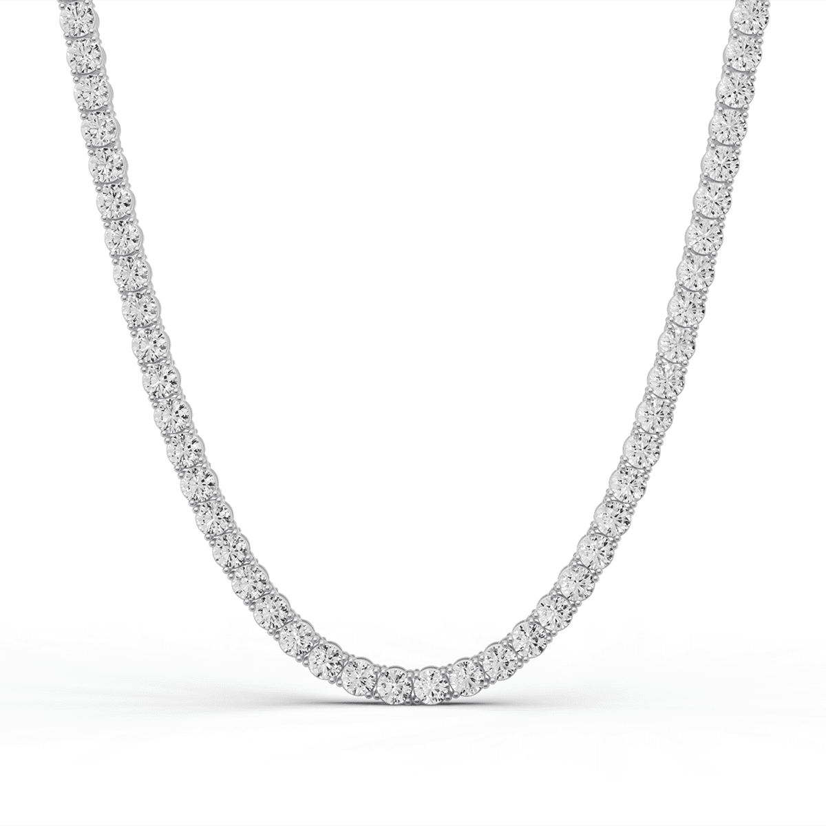 15.00 Ct.Tw. Lab-Grown Diamond 4-Prong 18" Necklace in 14K White Gold ...