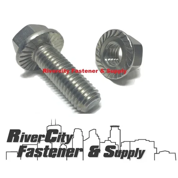 (15) 1/4-20X3/4 Serrated Hex Head Flange Bolt / Cap Screws 1/4 X 3/4 ...