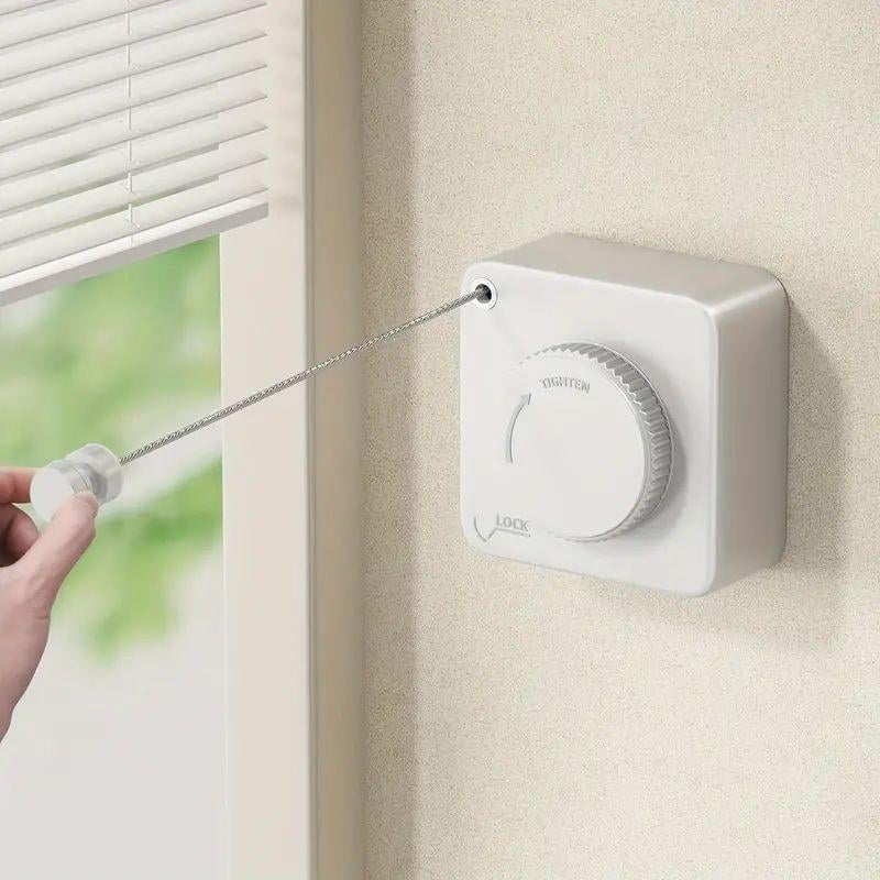 15.1 Ft 40LB Heavy-Duty Retractable Clothes Line - Wall Mounted Indoor ...