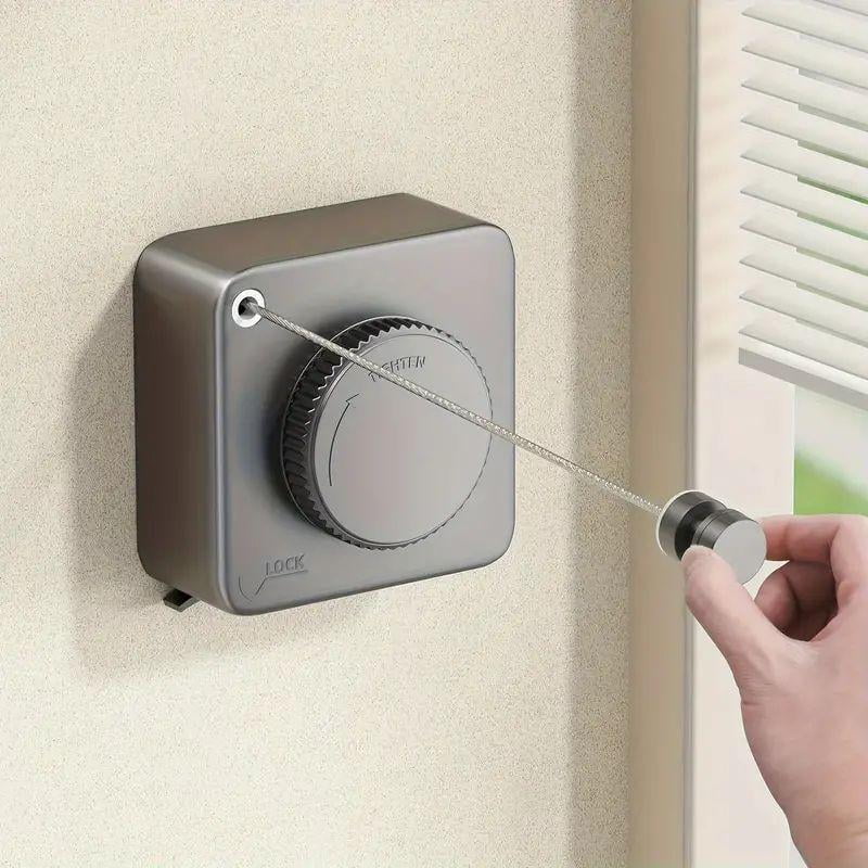 15.1 Ft 40LB Heavy-Duty Retractable Clothes Line - Wall Mounted Indoor ...