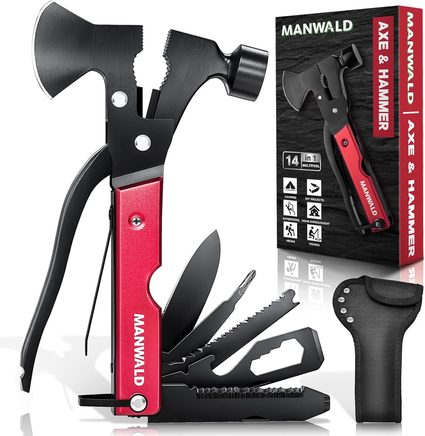 15 in 1 Multitool Axe Hatchet, Fathers Day Dad Gifts from Daughter Wife ...