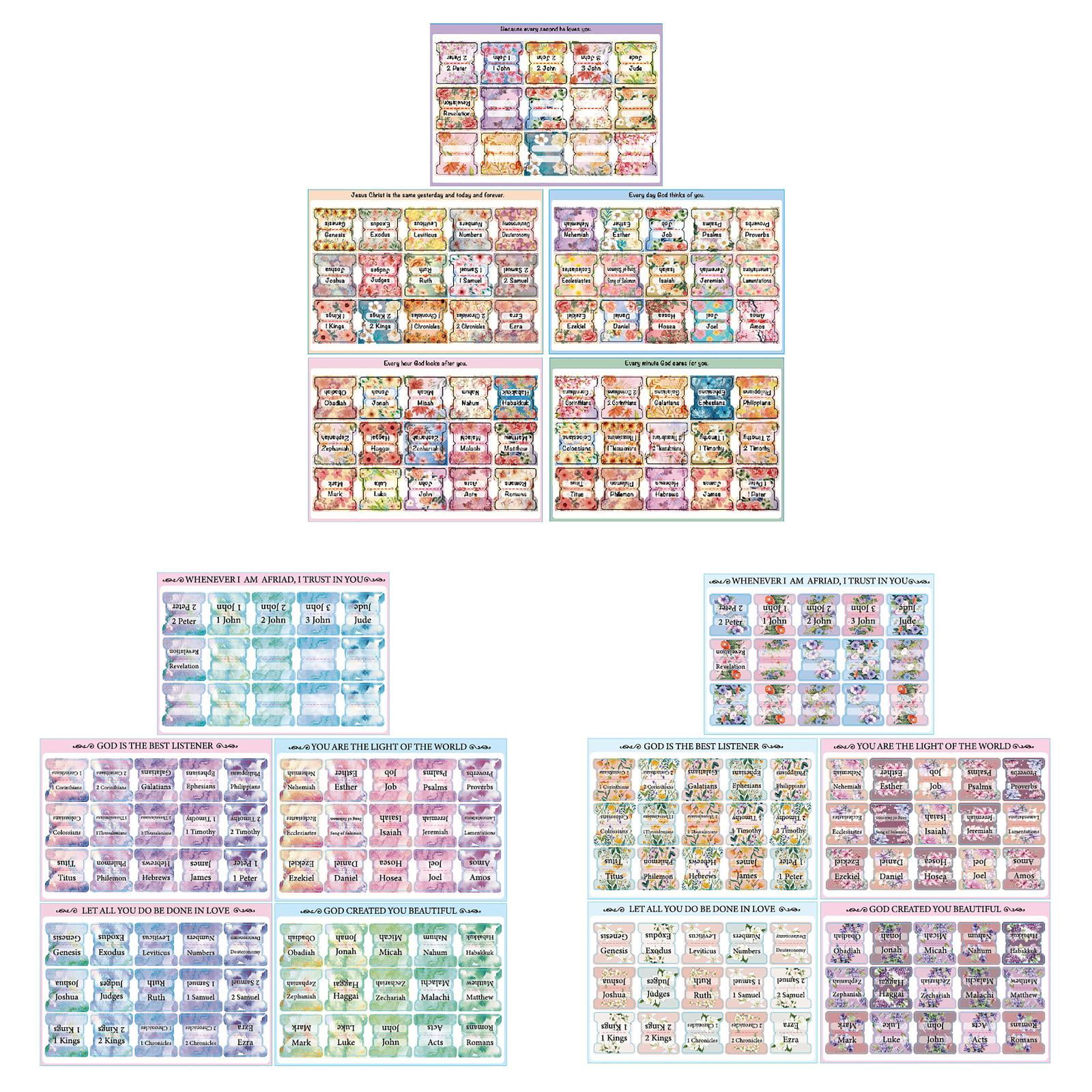 15/10/5pcs Laminated Bible Tabs (Large Print, Easy To Read) Bible ...