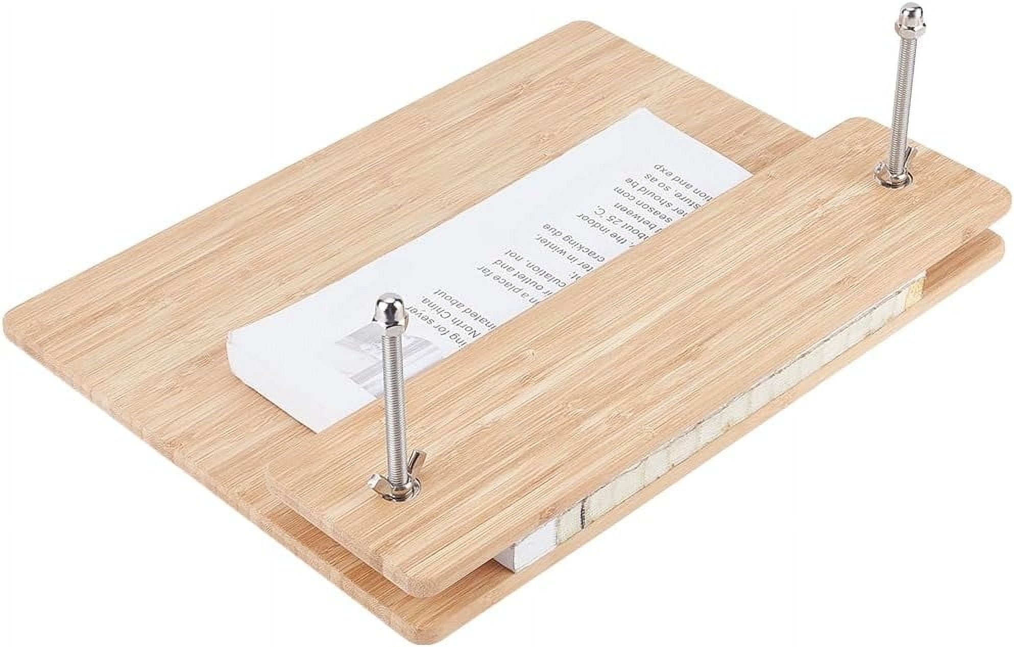 15 × 11 Inches Book Press Bamboo Bookbinding Press Portable Book ...
