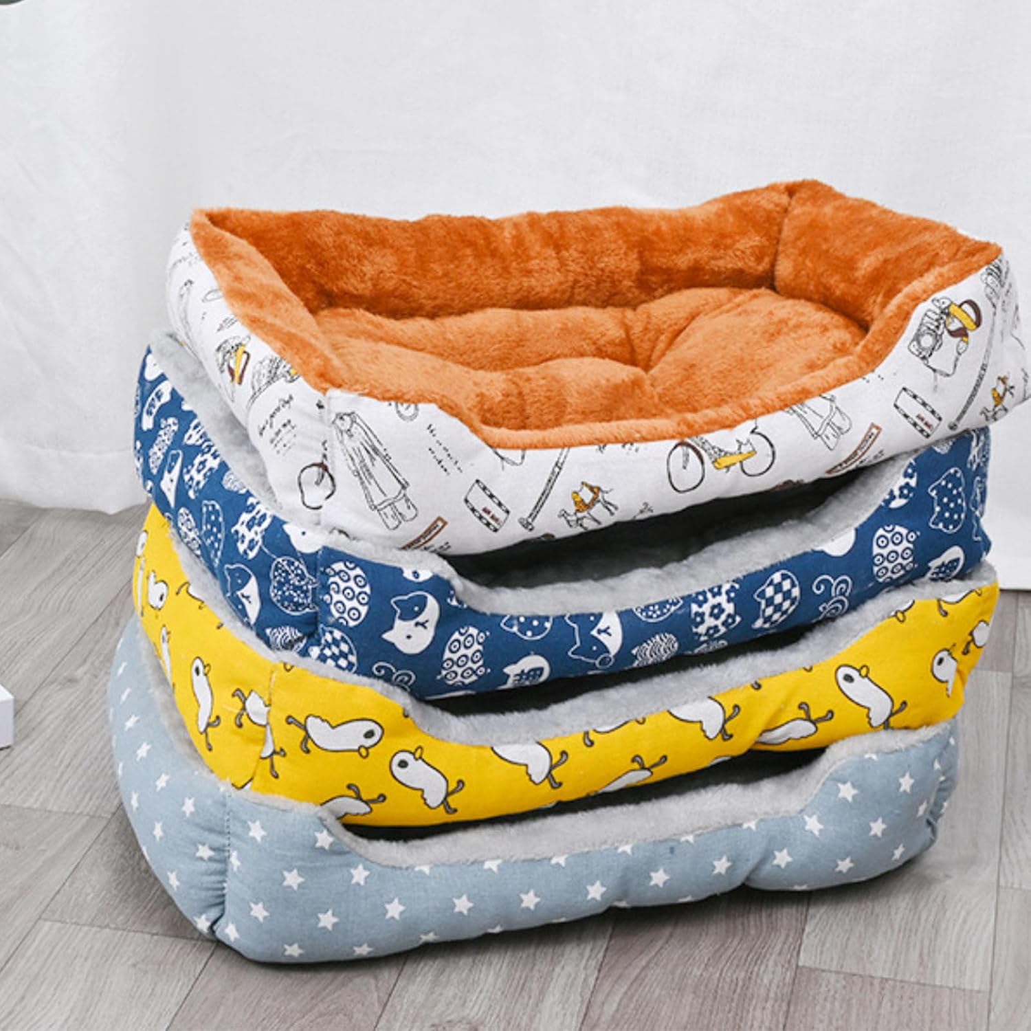 15*12*5inch Pet Beds for Small Dogs Cats, Four Seasons General Cotton ...