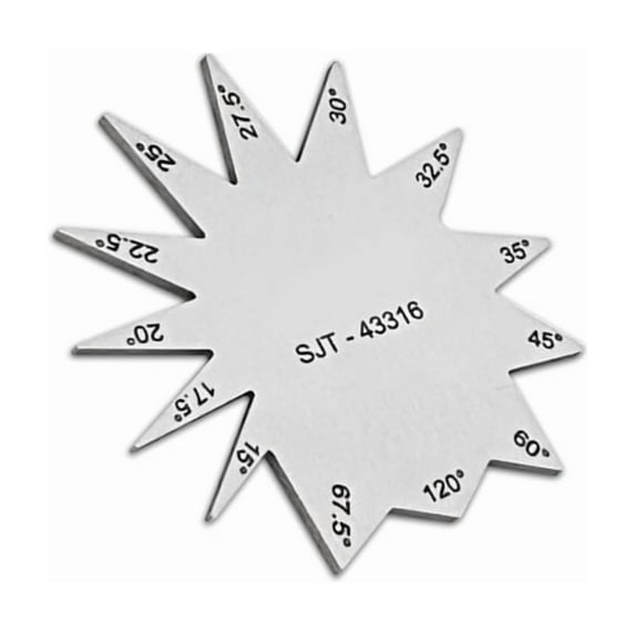 15-120 Degree Measuring Angles Tool Woodworking Measurement Gauge for ...