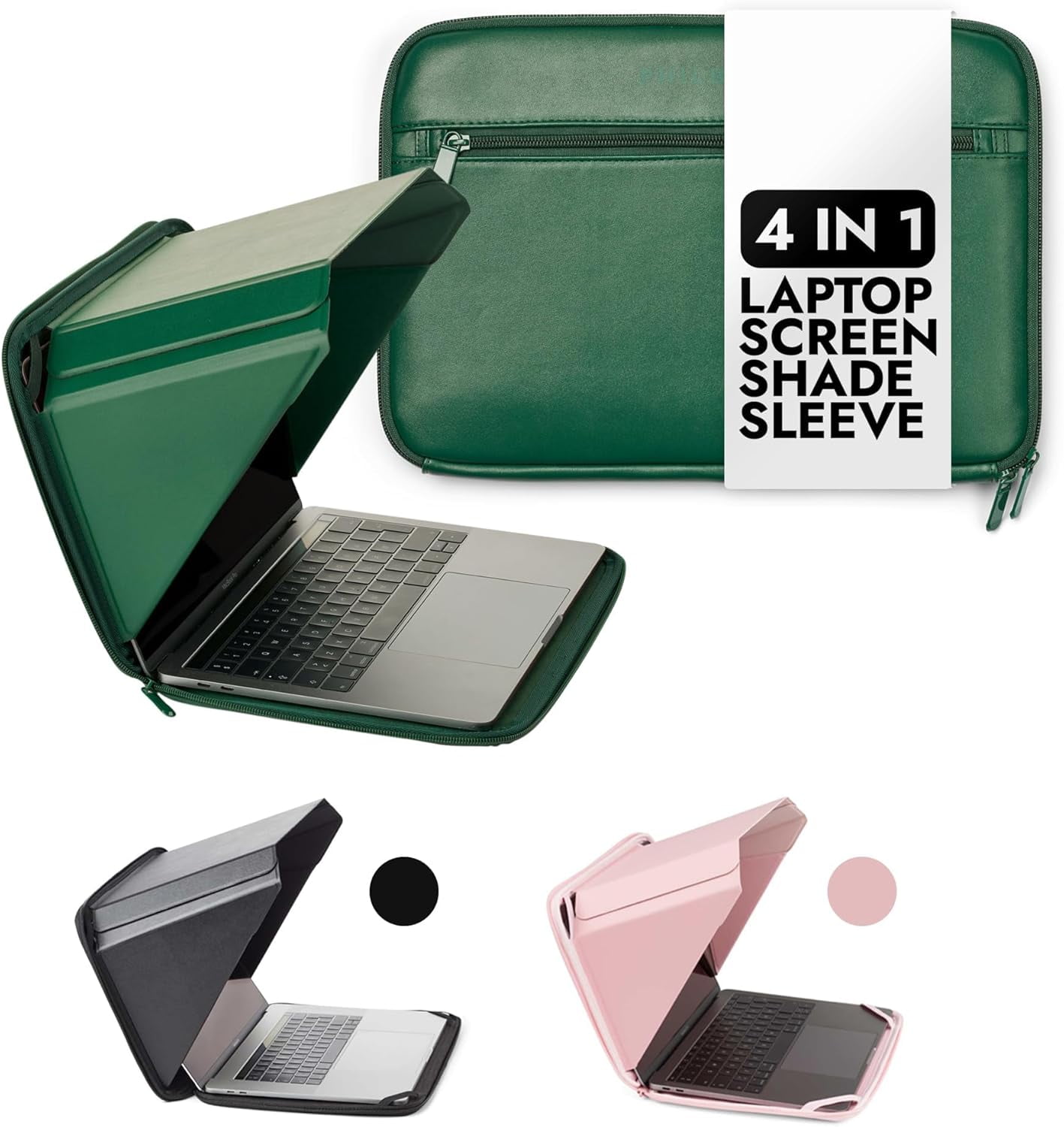 15”-16" Laptop Sun Shade Sleeve with Built-in Hood | 4-in-1: Screen ...