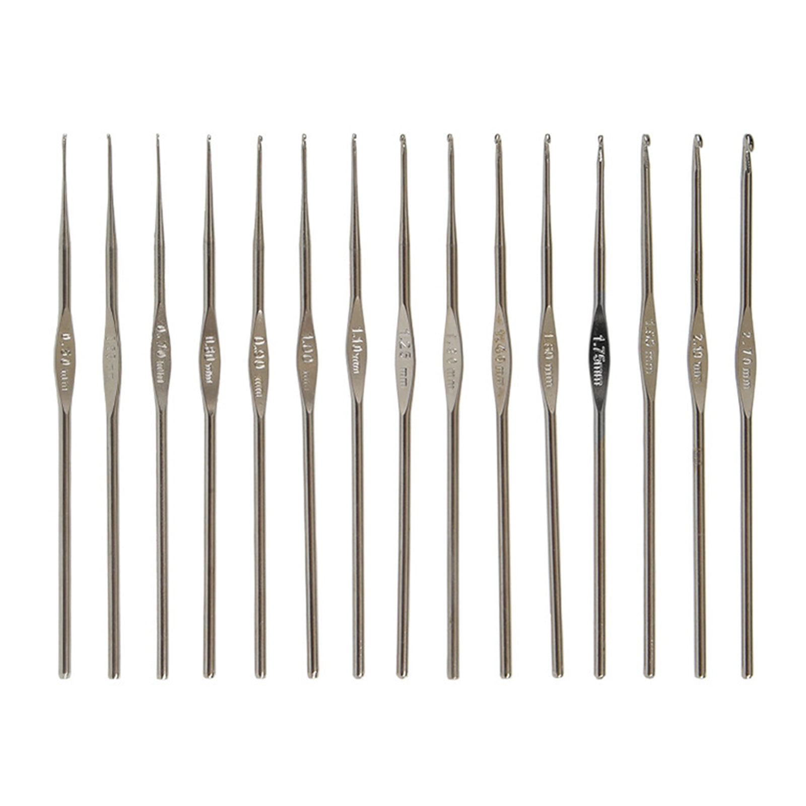 15/16 Pieces Aluminum Crochet Hooks Ergonomic Crochet Needle 0.5mm to 2 ...