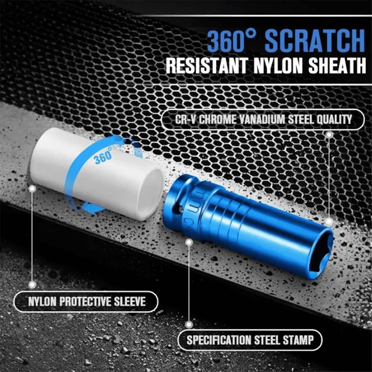 15/17/19/21/22mm Hex Sockets Pneumatic Wrench Tire Screw Hexagonal ...