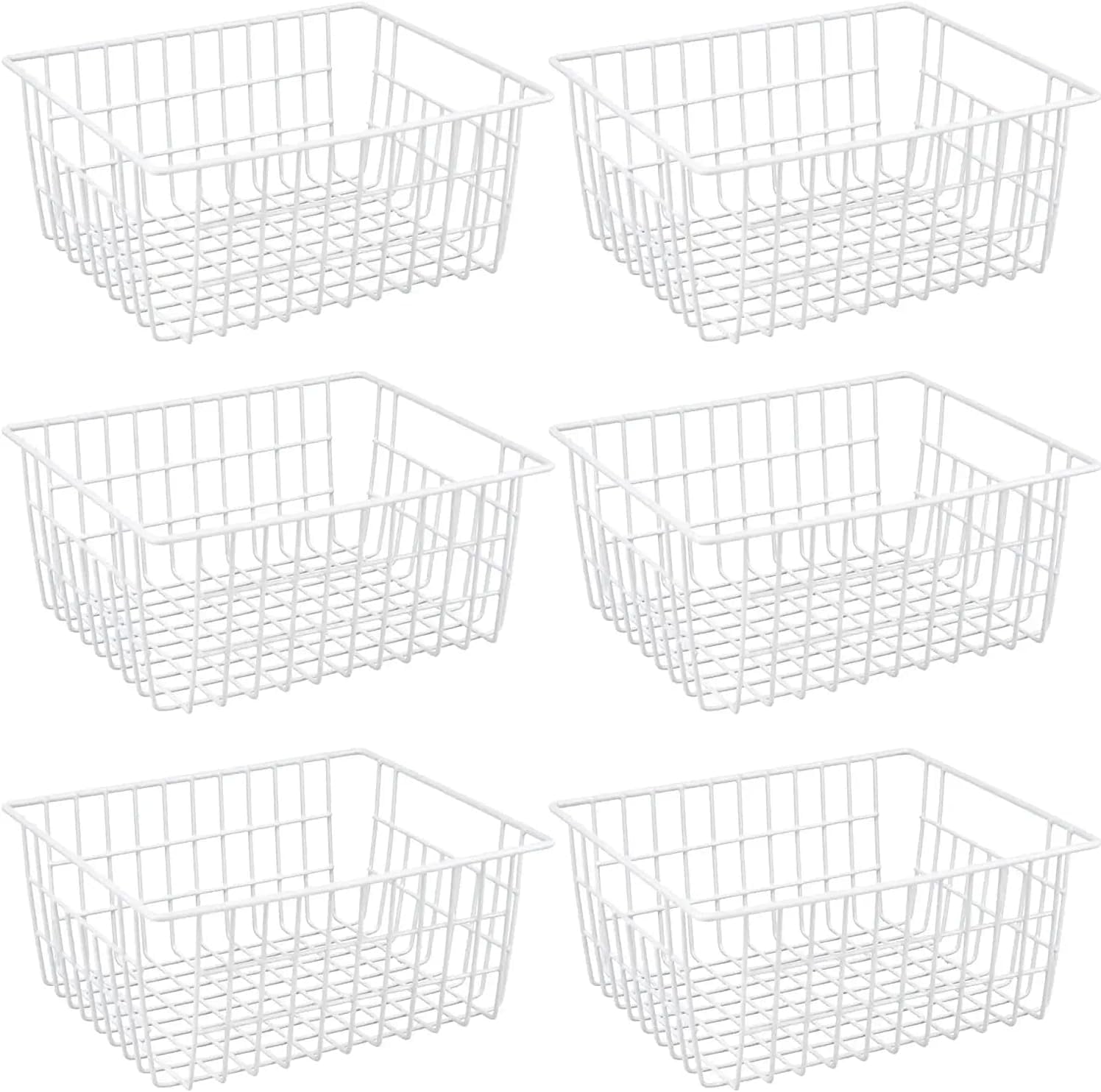 15.2" Metal Wire Baskets for Organizing 6 Pack, Household Pantry ...