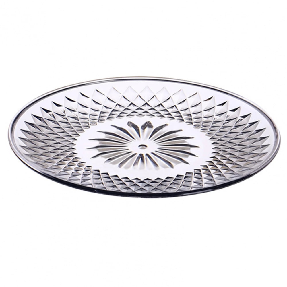 15/20/25/30cm Acrylic Clear Serving Plates Fruit Dessert Salad Tray ...