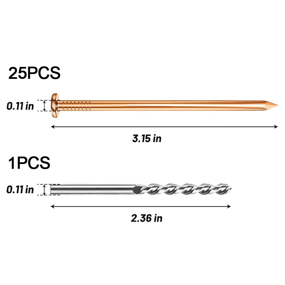 15/20/25Pcs 4Inch Copper Nails For Killing Trees Stump Root Tree Killer ...