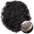 15/20/25mm Curly Hairpiece Fine Mono Top and PU Perimeter Male Hair ...