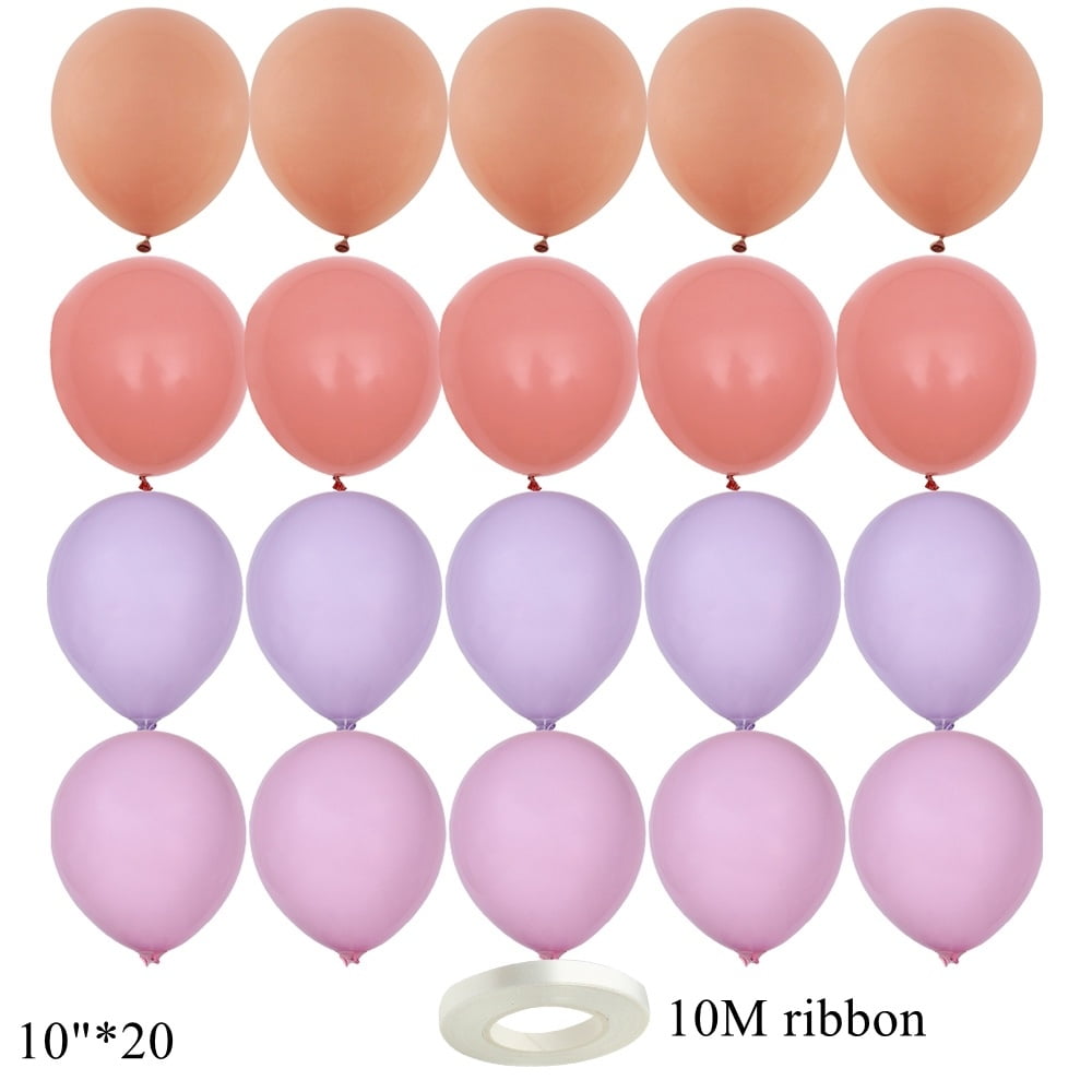 15/20PCS 10inch Vintage Balloon Set Retro Pink Peach Balloons for ...