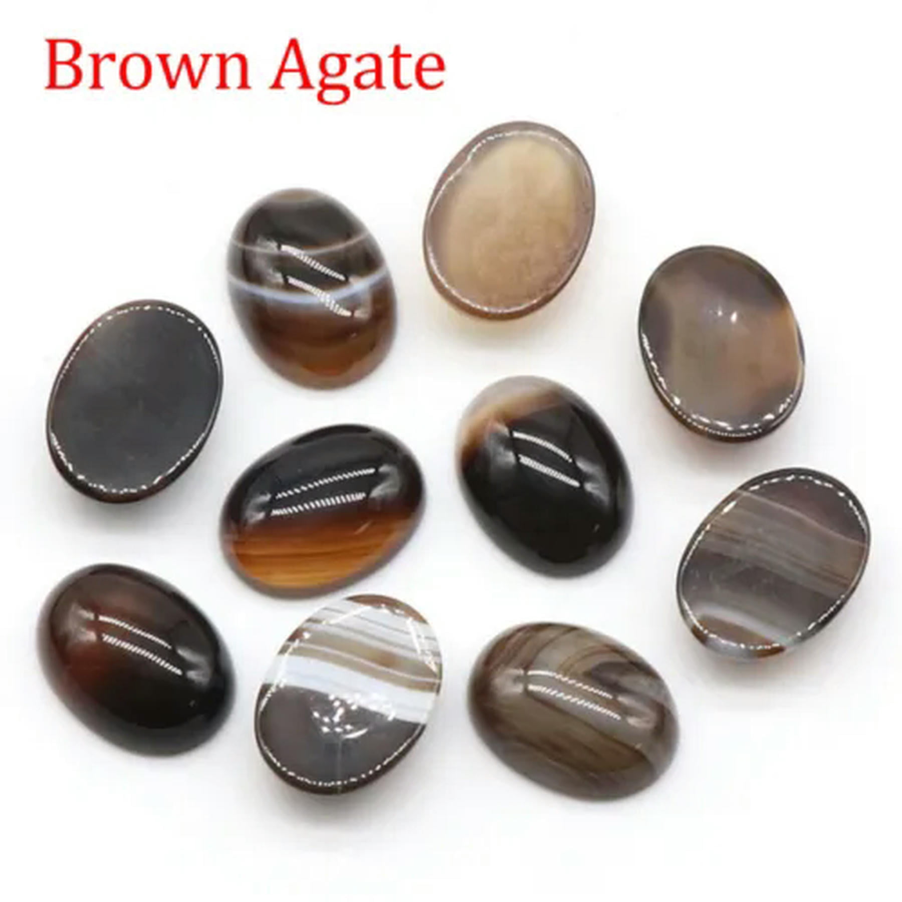 15*20mm Oval Flatback Cab Cabochon Gemstone Beads Polished Jewelry ...