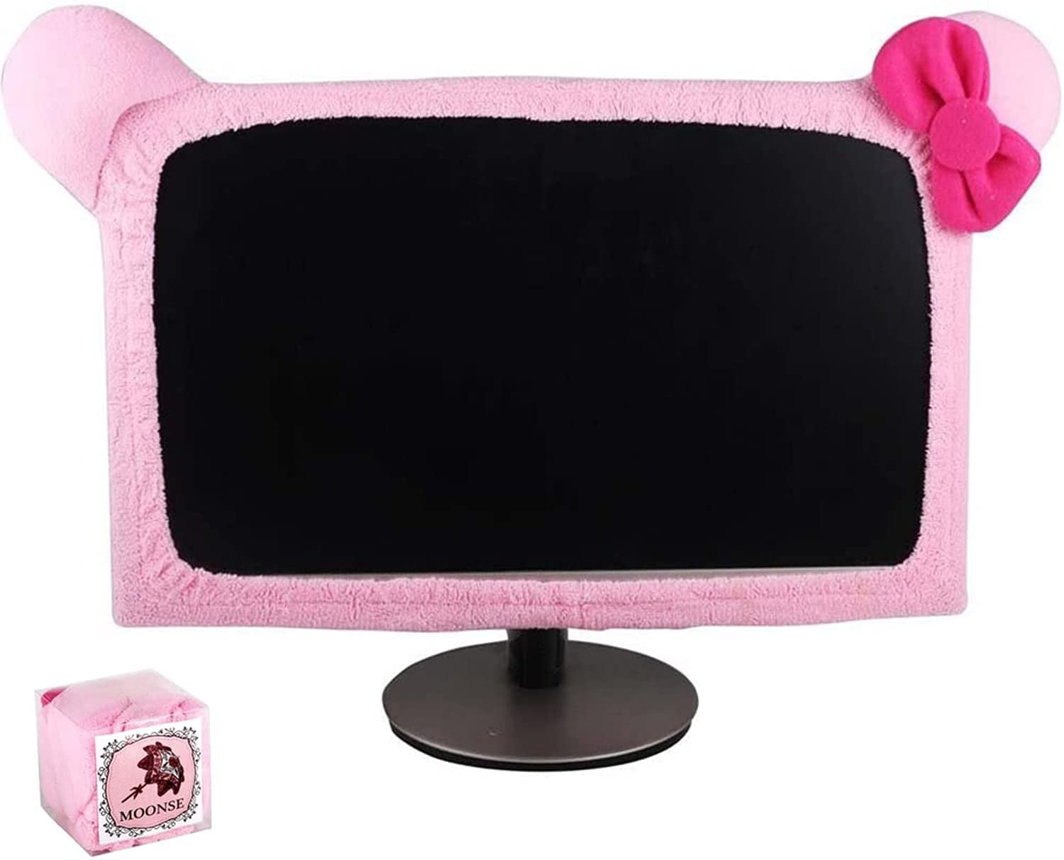 15"-21" Lovely Cute Dustproof Computer Monitor Cover with Cat Ear ...
