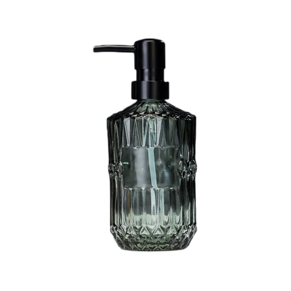15.21Oz Refillable Clear Glass Soap Dispenser with Metal Pump,Non-Drip ...