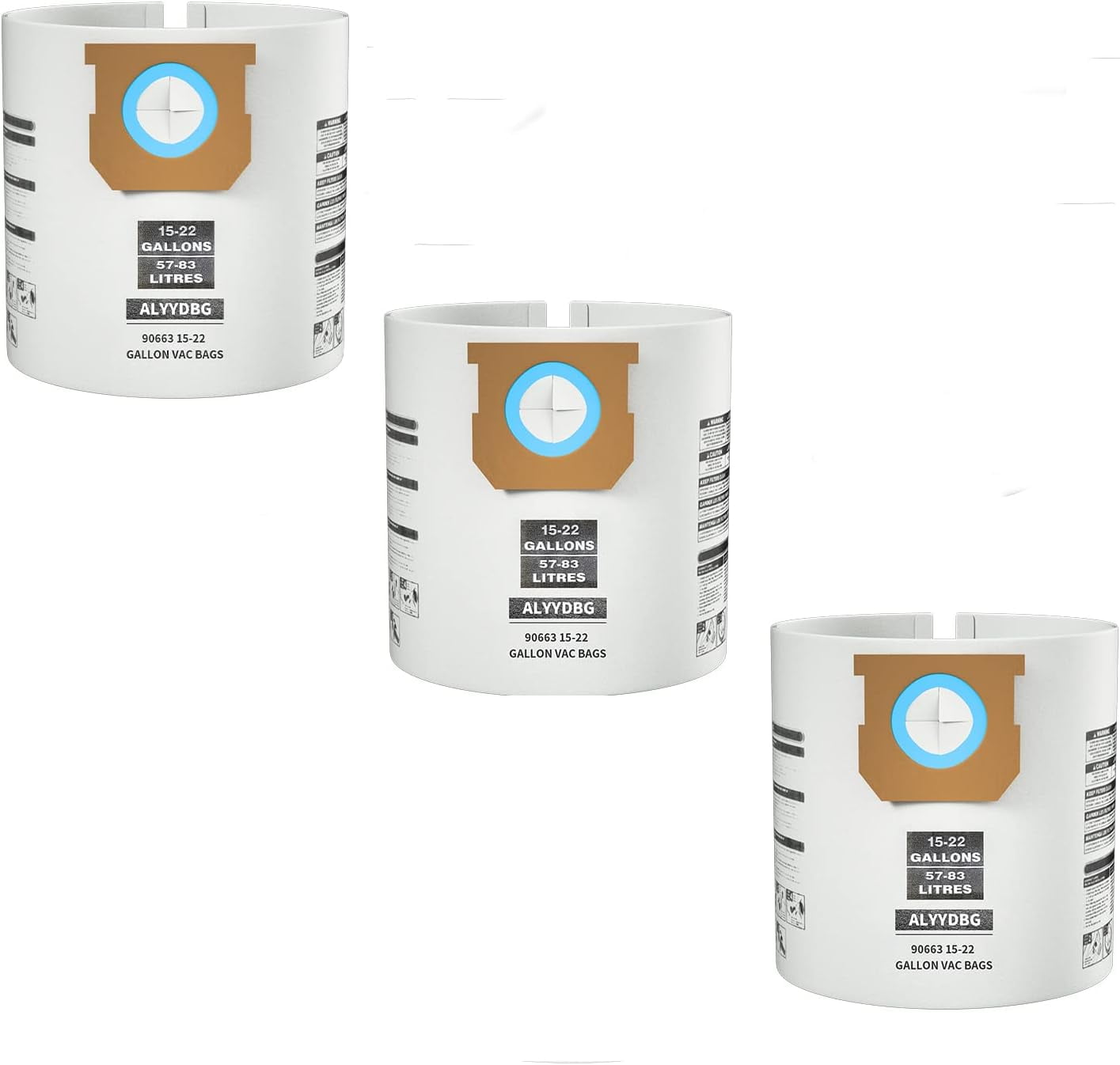 15-22 Gallon Disposable Filter Bags, Compatible with Shop-Vac 15-22 ...