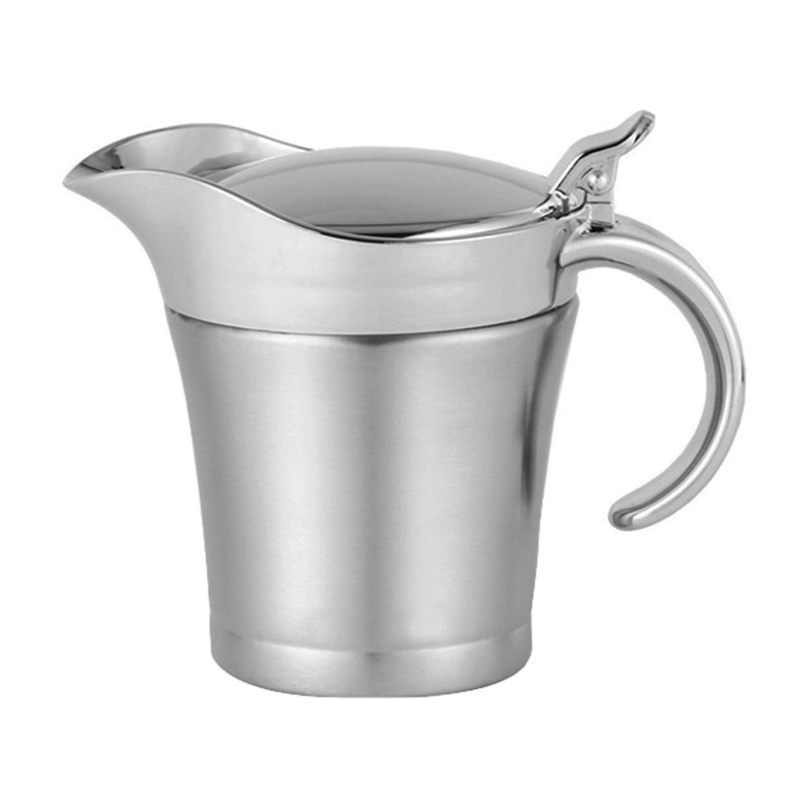 15.22 Ounce Double Insulated Stainless Steel Gravy Boat with Hinged Lid ...