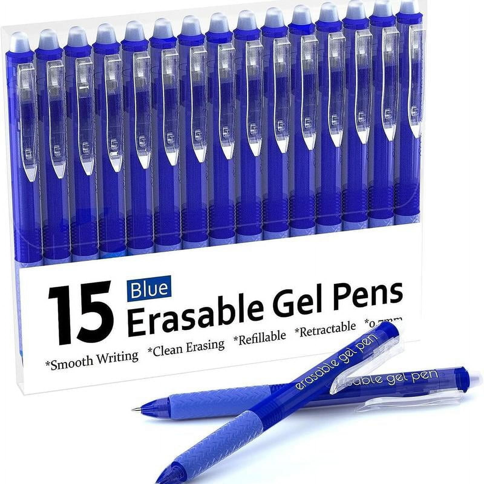 15/26 Pack Erasable Gel Pens, Retractable Fine Point Clicker Pens in 15 Assorted Colors, Smooth ...