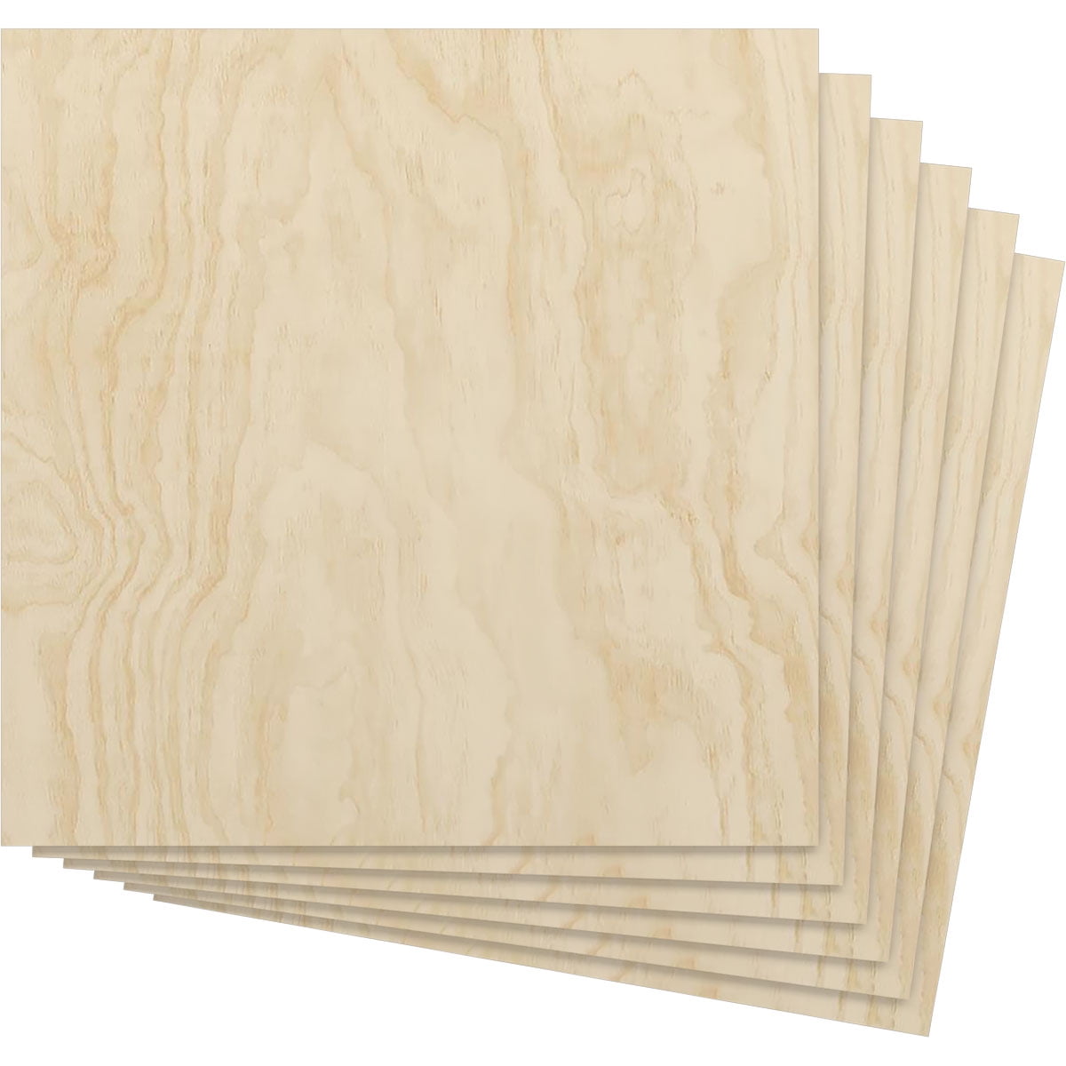 15 3/4"W x 15 3/4"H x 1/4"T Wood Hobby Boards, Birch (6-Pack) - Walmart.com