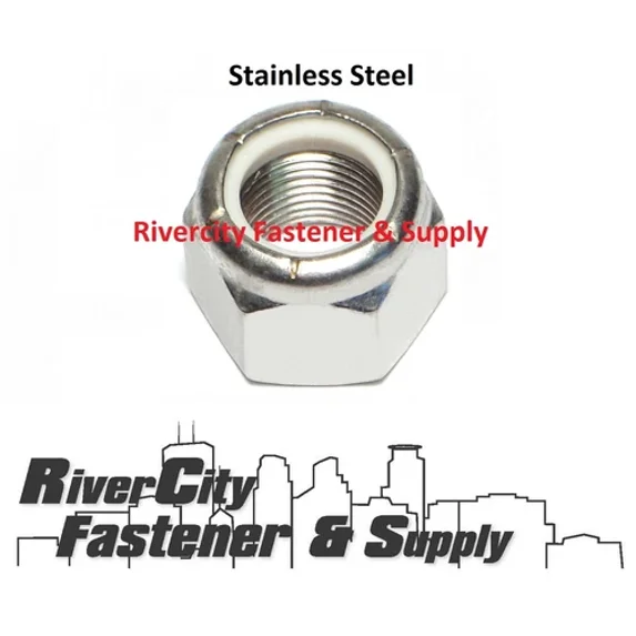 (15) 3/8-24 Stainless Steel Nylon Insert Lock Hex Nut Fine Thread Unf 3 ...