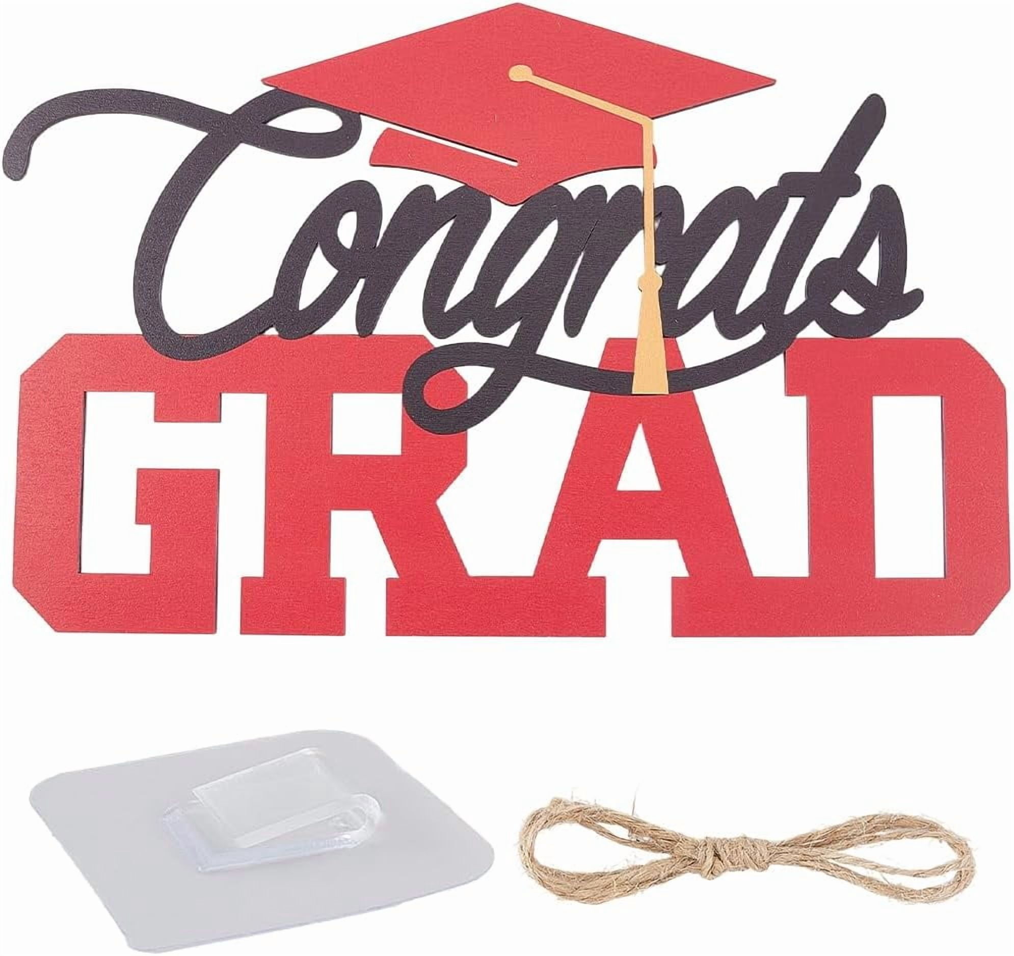 15.3 Inch Graduation Decorations Grad Wall Hanging Sign Wooden ...