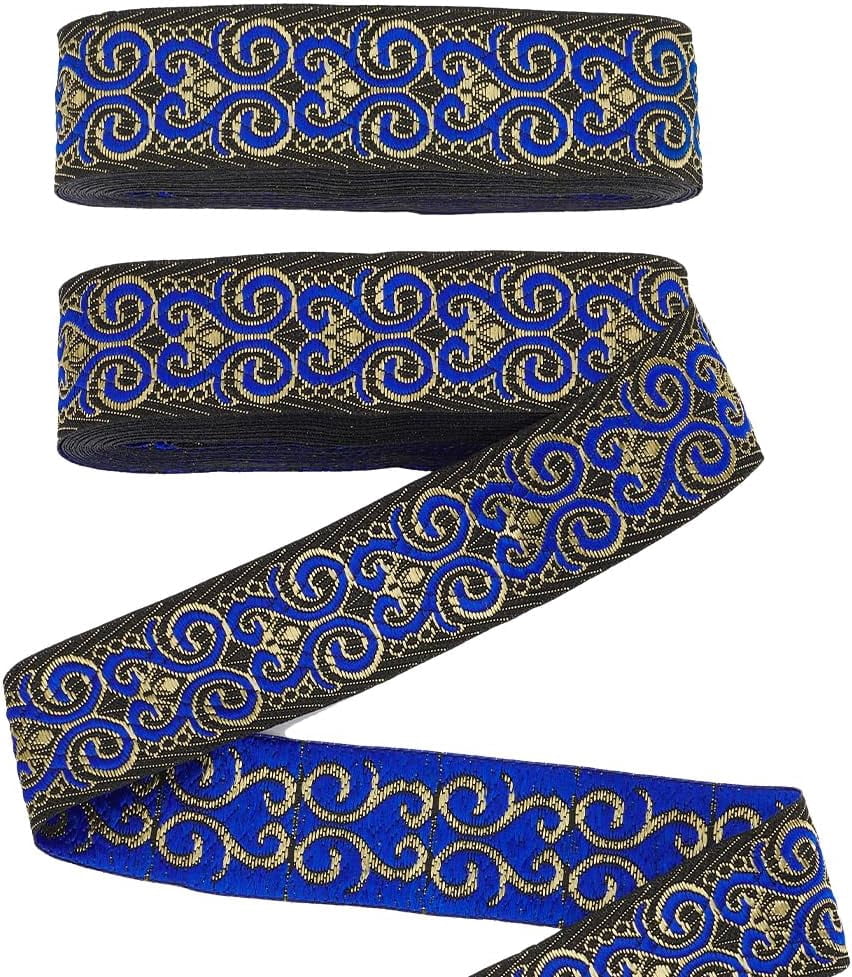 15.3 Yards Embroidered Jacquard Trim 3.3cm/1.3" Sewing Boho Jacquard ...