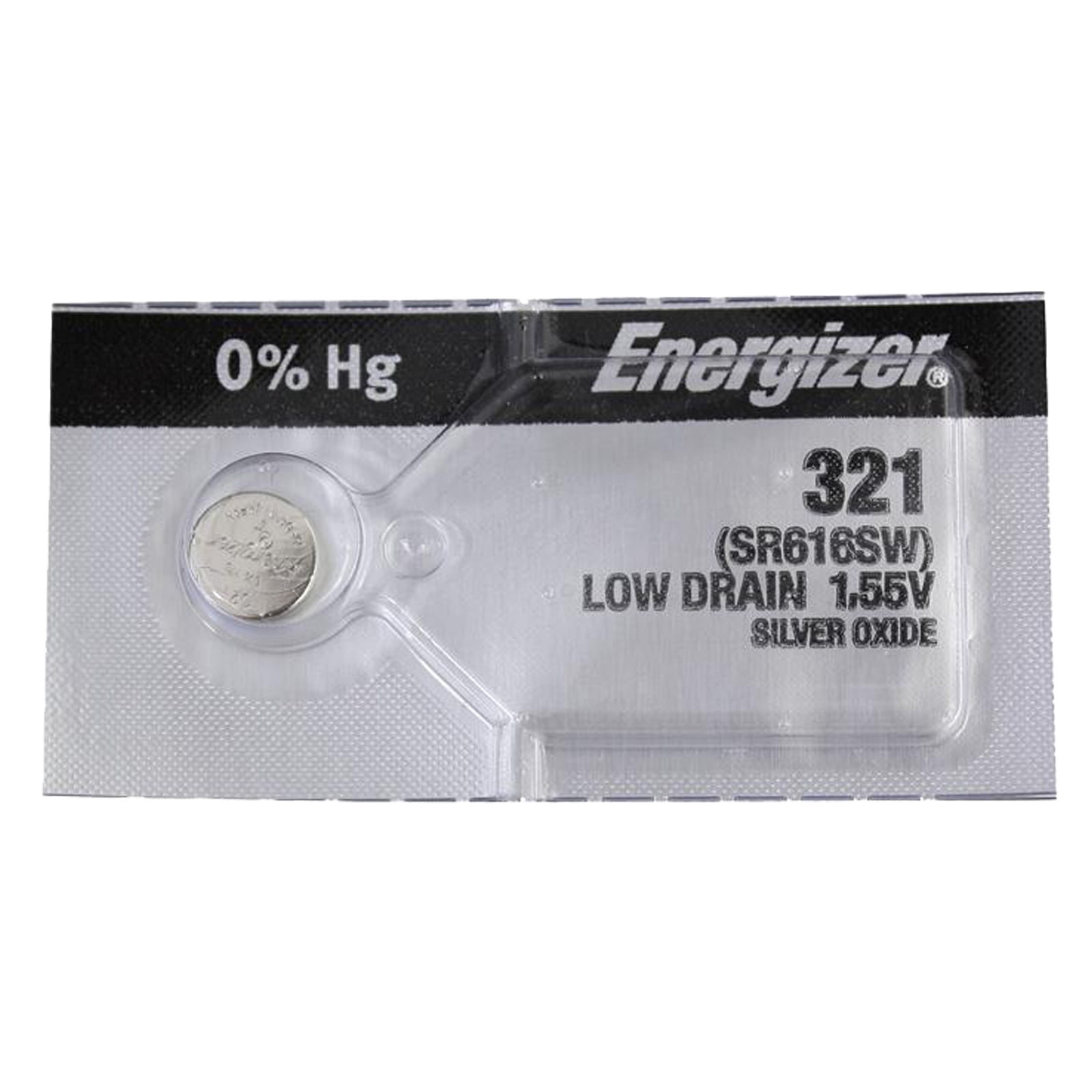 15 321 Energizer Watch Batteries SR616SW Battery Cell - Walmart.com