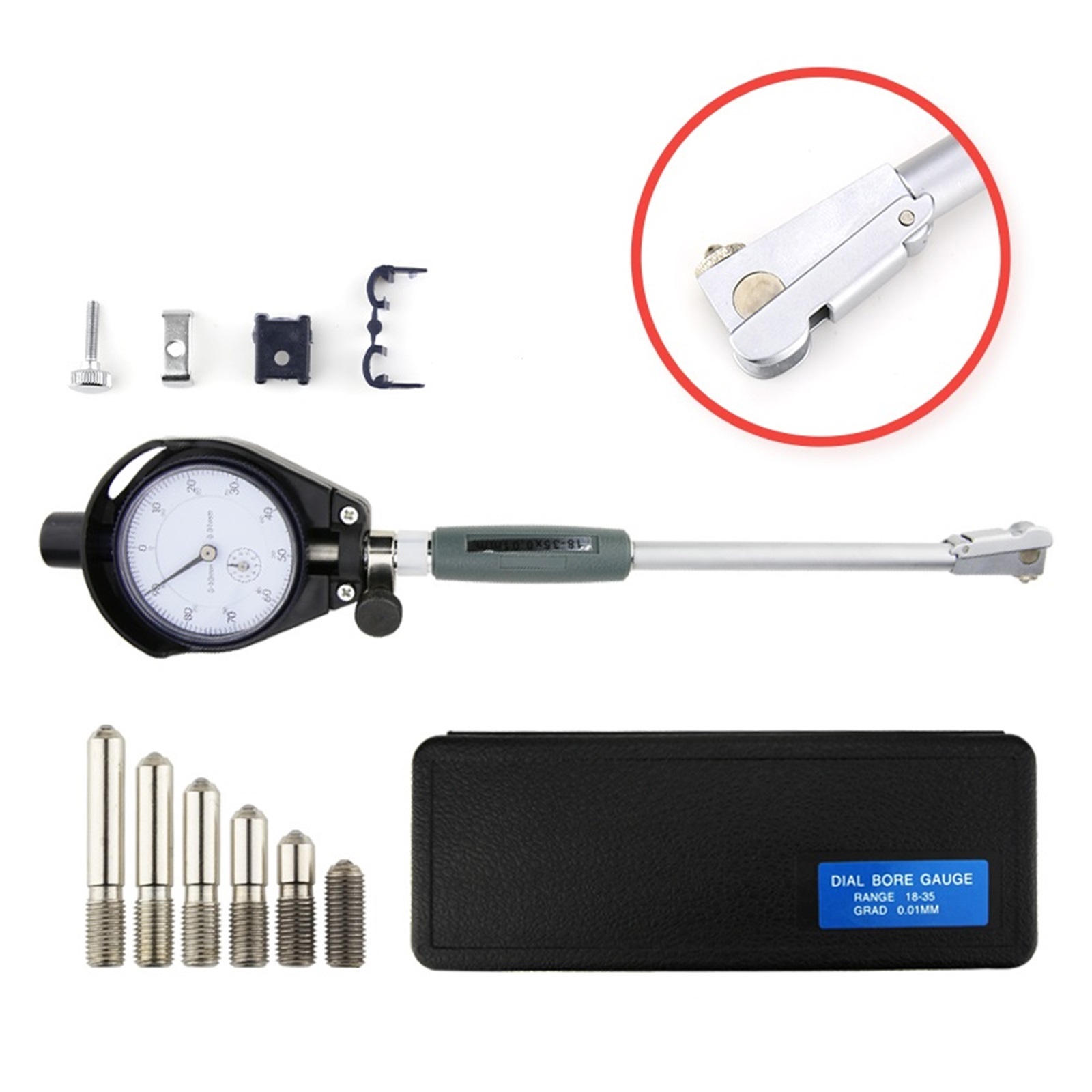 15-35-50-160mm Bore Dial Bore Gauge Dial Indicator Inner Diameter Gauge ...